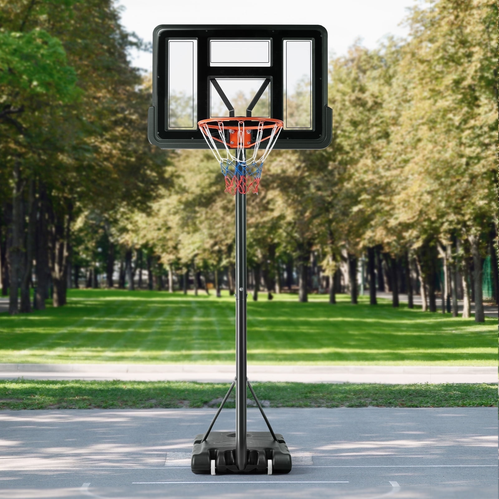 JOINSUN 4.2-10ft Basketball Hoop with Adjustable Height, Shatterproof ...