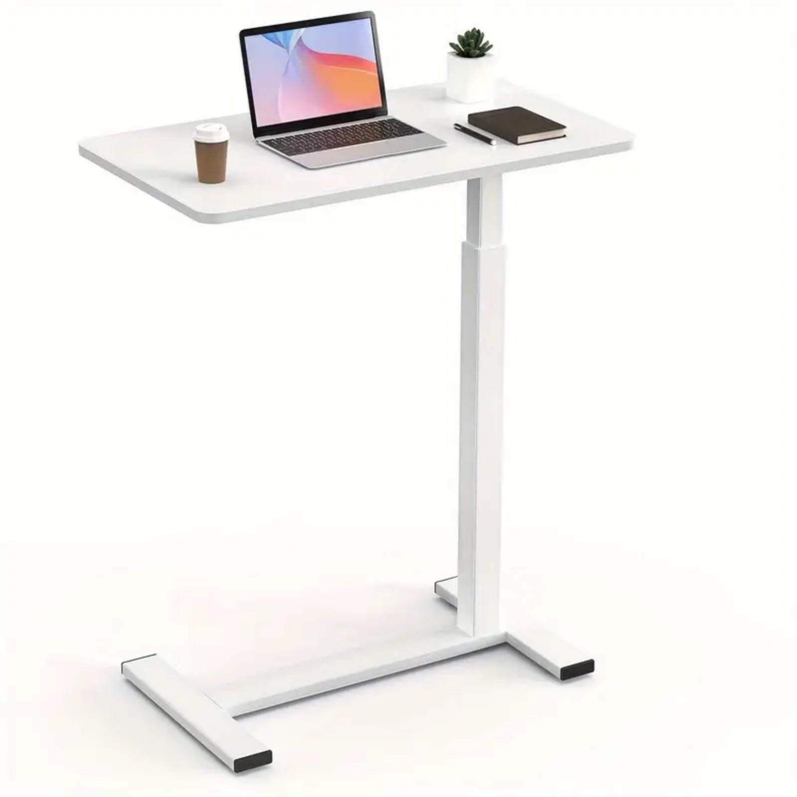 GIANNA Bedside table with wheels, adjustable height bedside table for ...