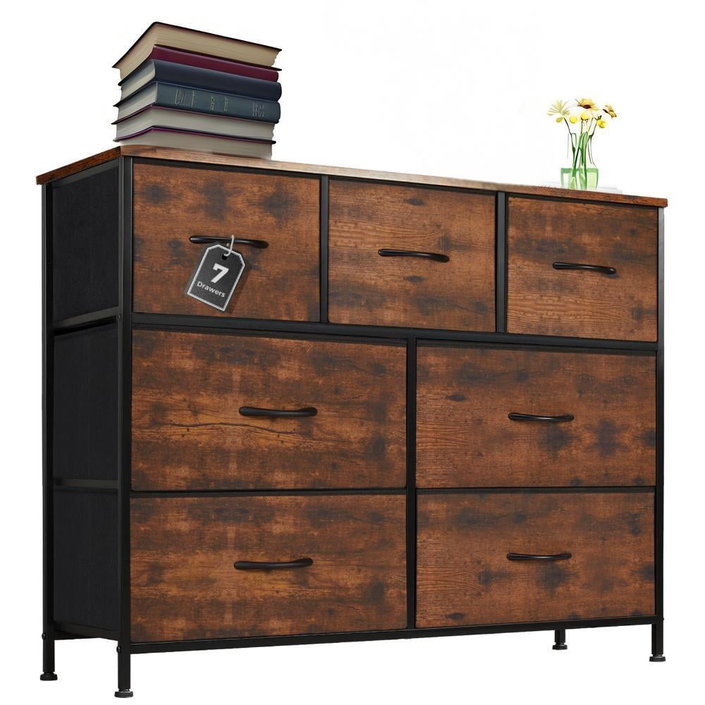 CONCETTA Chest of Drawers with 7 Fabric Drawers, Drawer Cabinet, Fabric ...