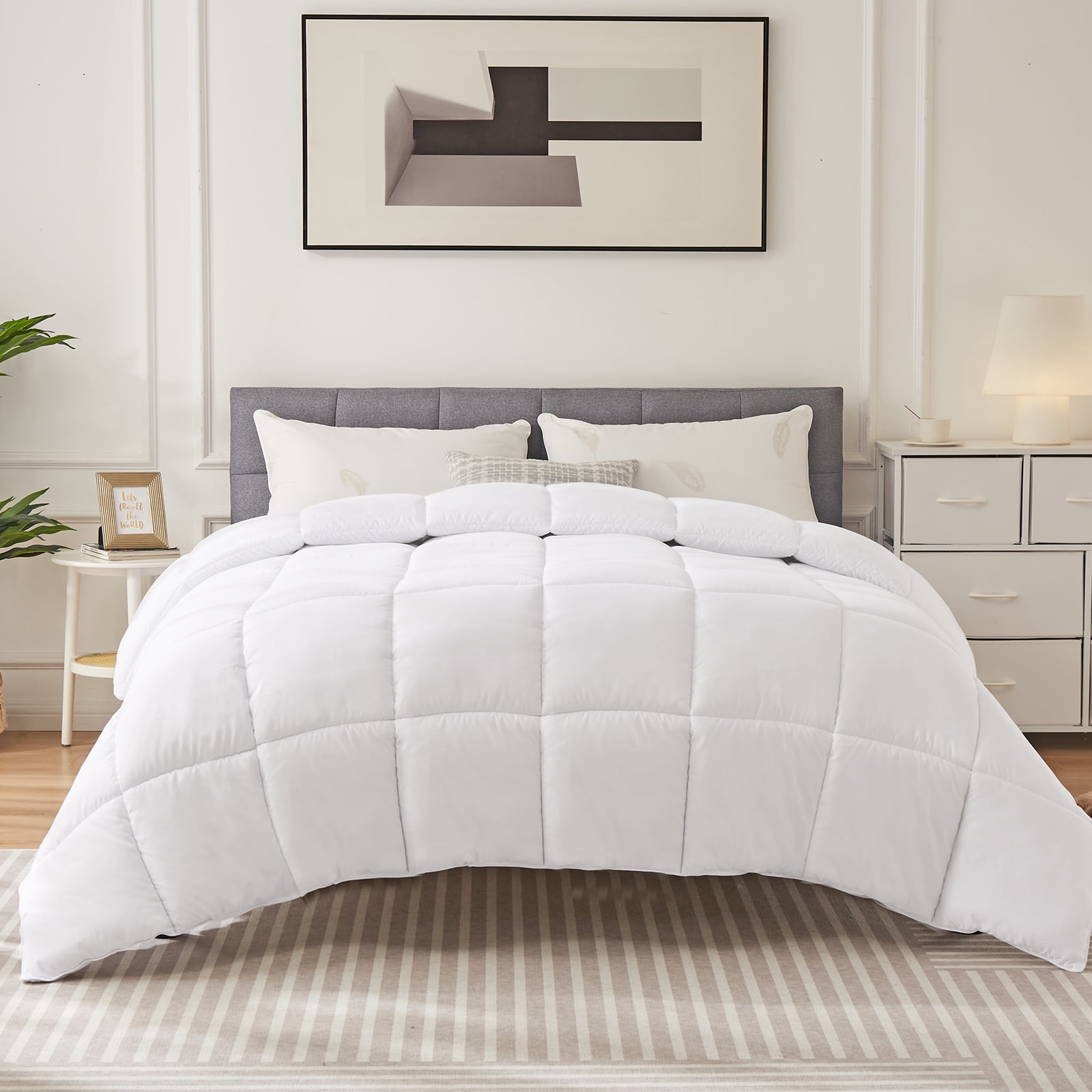 JIOABL Comforter and Duvet Insert Queen Size, Down Alternative ...