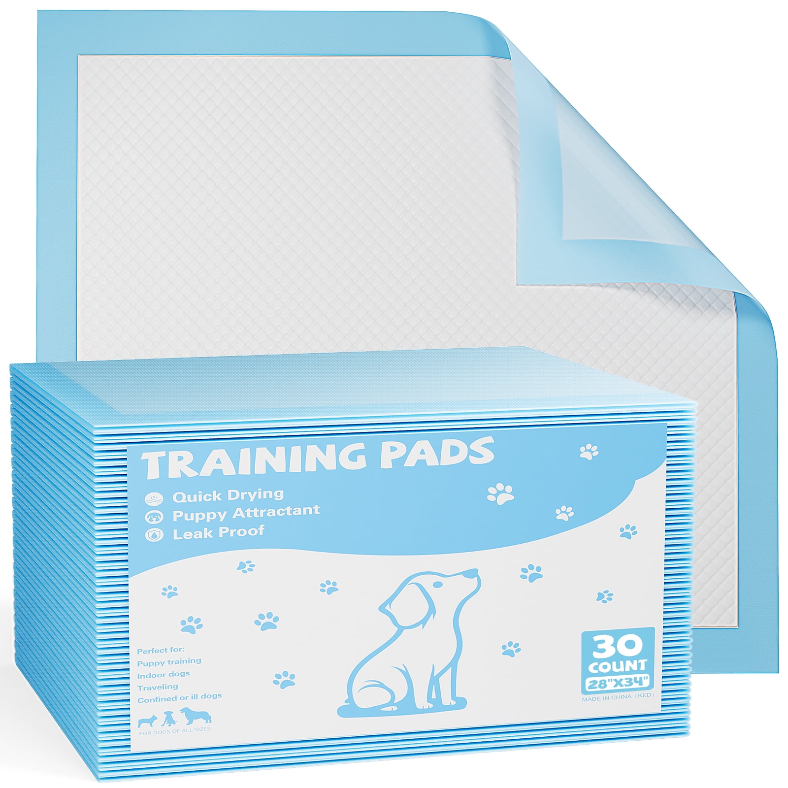 CONCETTA Dog Pee Pads 28"x34", 30 Count Training Puppy Pee Pads Super ...