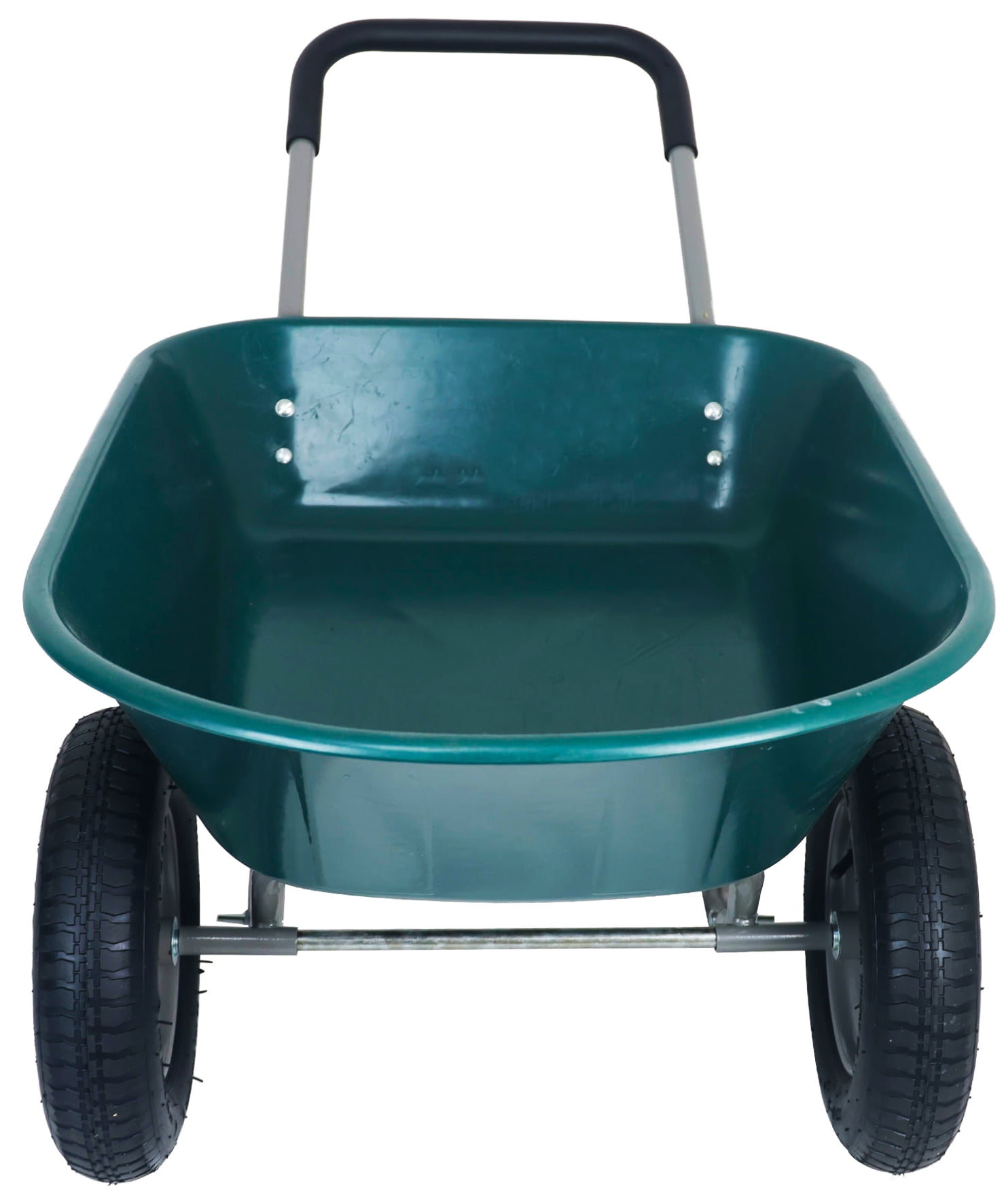 GIANNA Dual-Wheel Garden Cart, Heavy-Duty Yard Wheelbarrow with Built ...