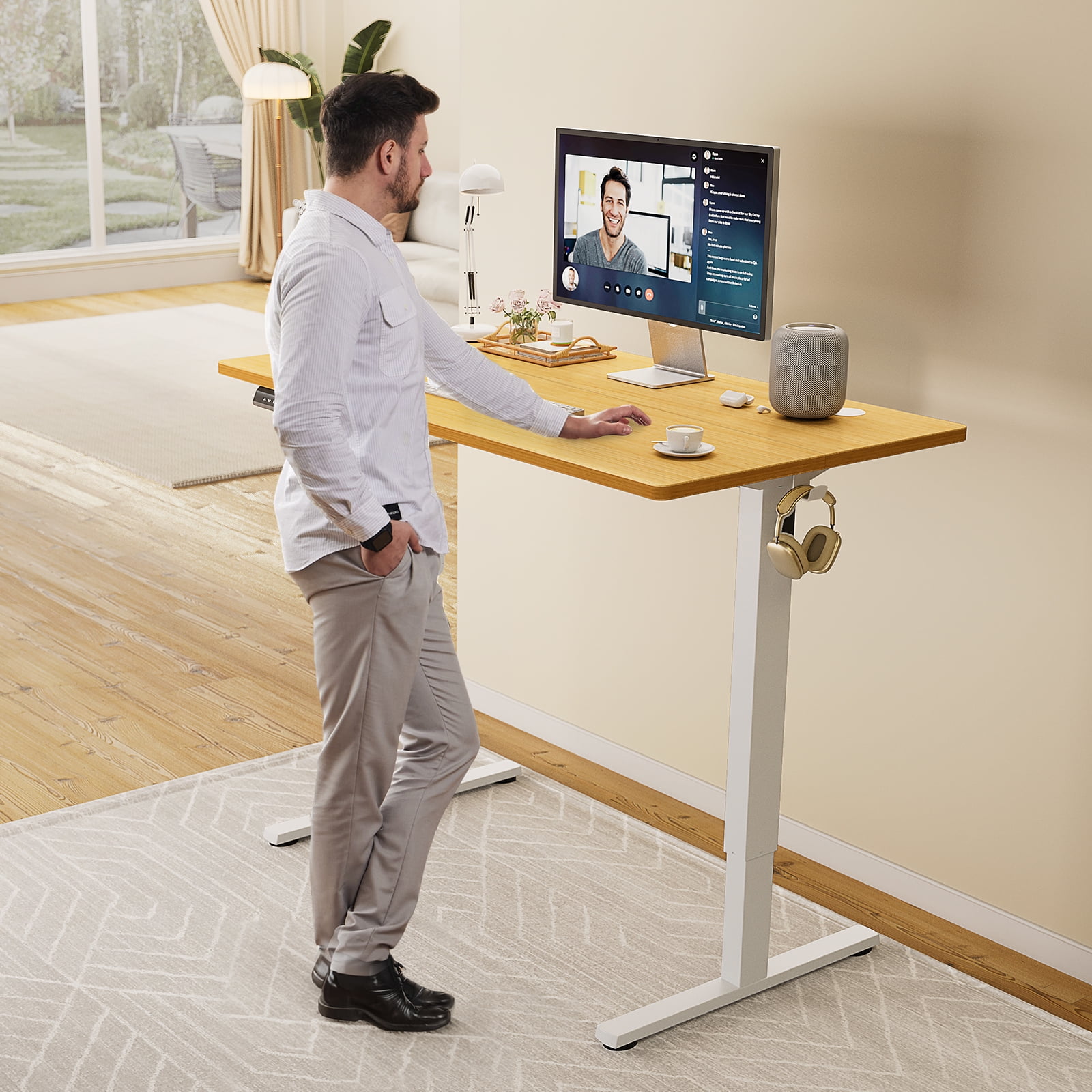EDX Electric Adjustable Standing Desk - 48"x24" Sit-to-Stand Office ...