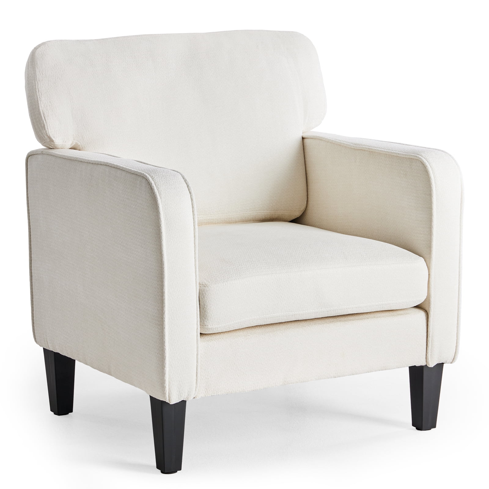 GIANNA Fabric Accent Chair with Supportive Backrest and Armrest, Modern ...