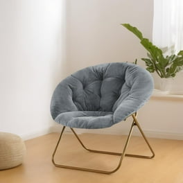Urban Shop Wine Oversized Faux Fur Saucer Chair Walmart