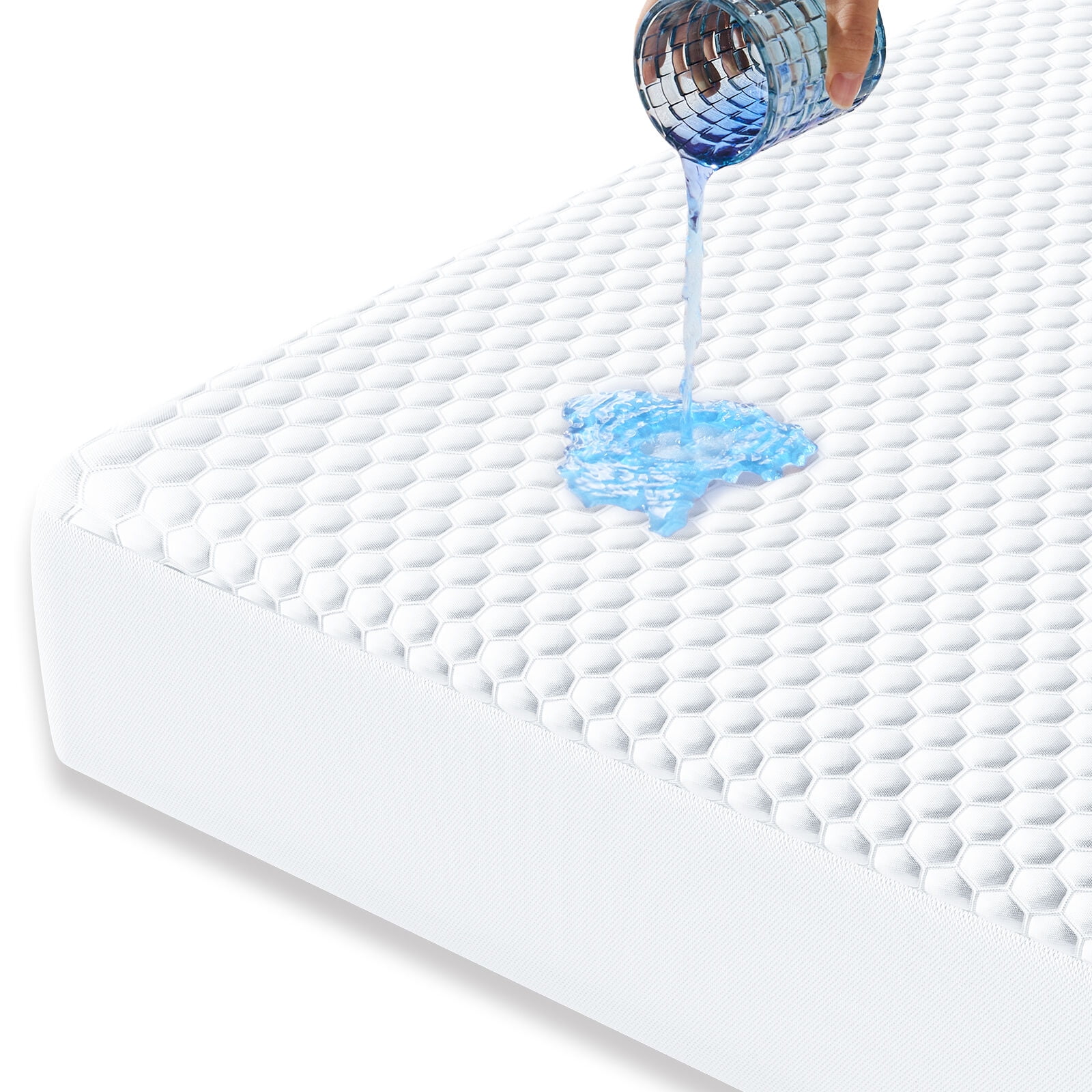 GIANNA Full Size Mattress Protector, Soft Mattress Pad Stretch to 21 ...