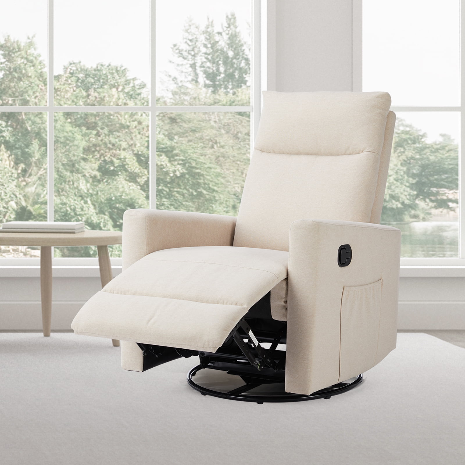 GIANNA Glider Rocker Recliner Chair with Adjustable Backrest and ...