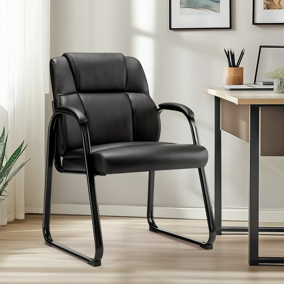 GIANNA 2 Pack Faux Leather Waiting Room Chair, Office Guest Chair with ...