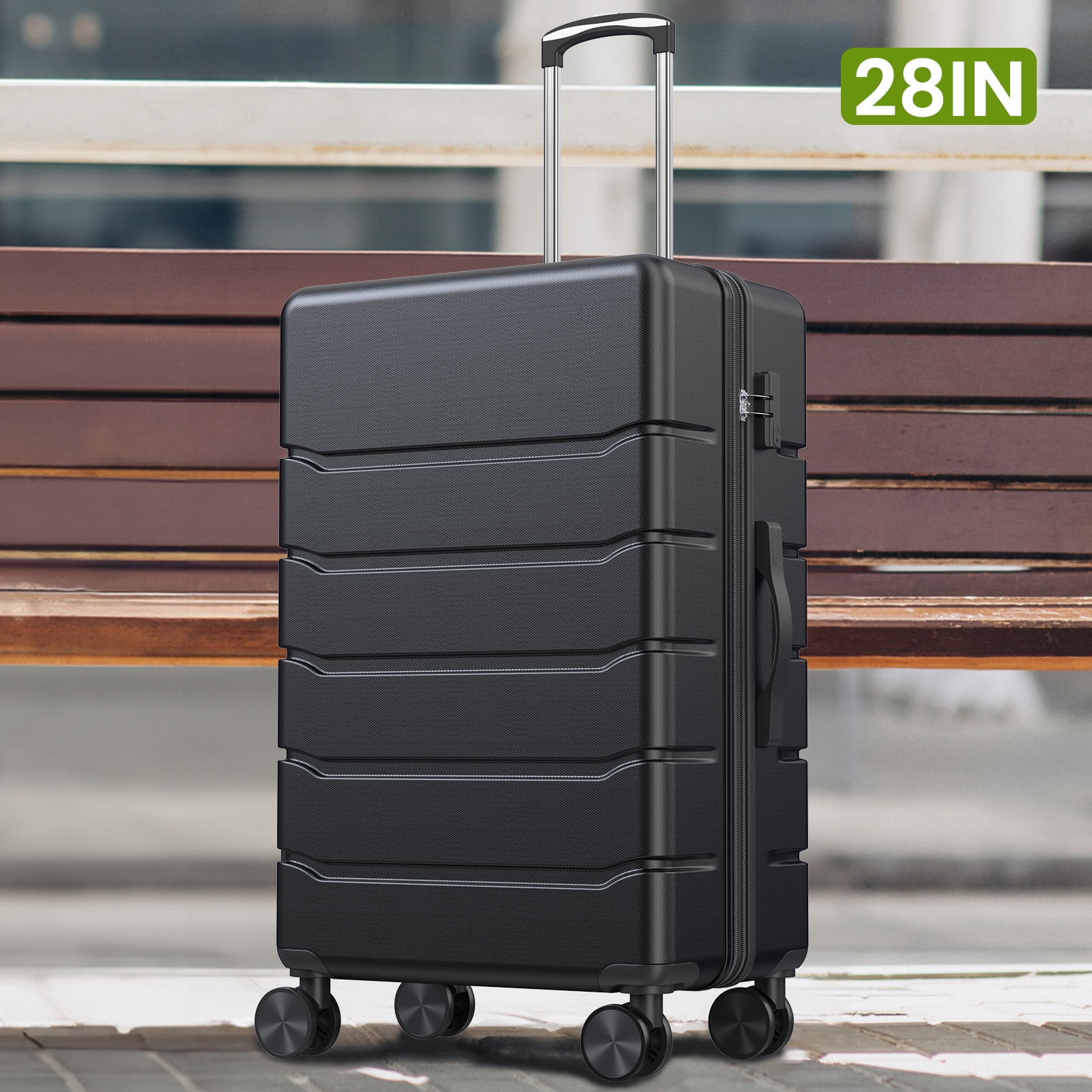 GIANNA Hardside Expandable Luggage ABS Lightweight Rolling Checked ...
