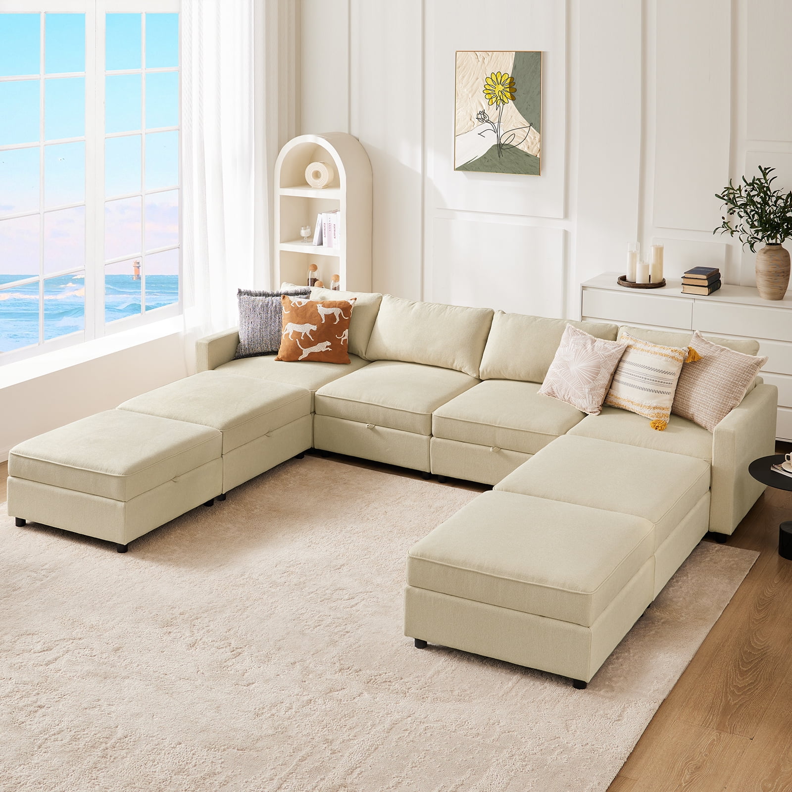 GIANNA Modular Sectional Sofa - U-Shaped Sleeper - Walmart.com