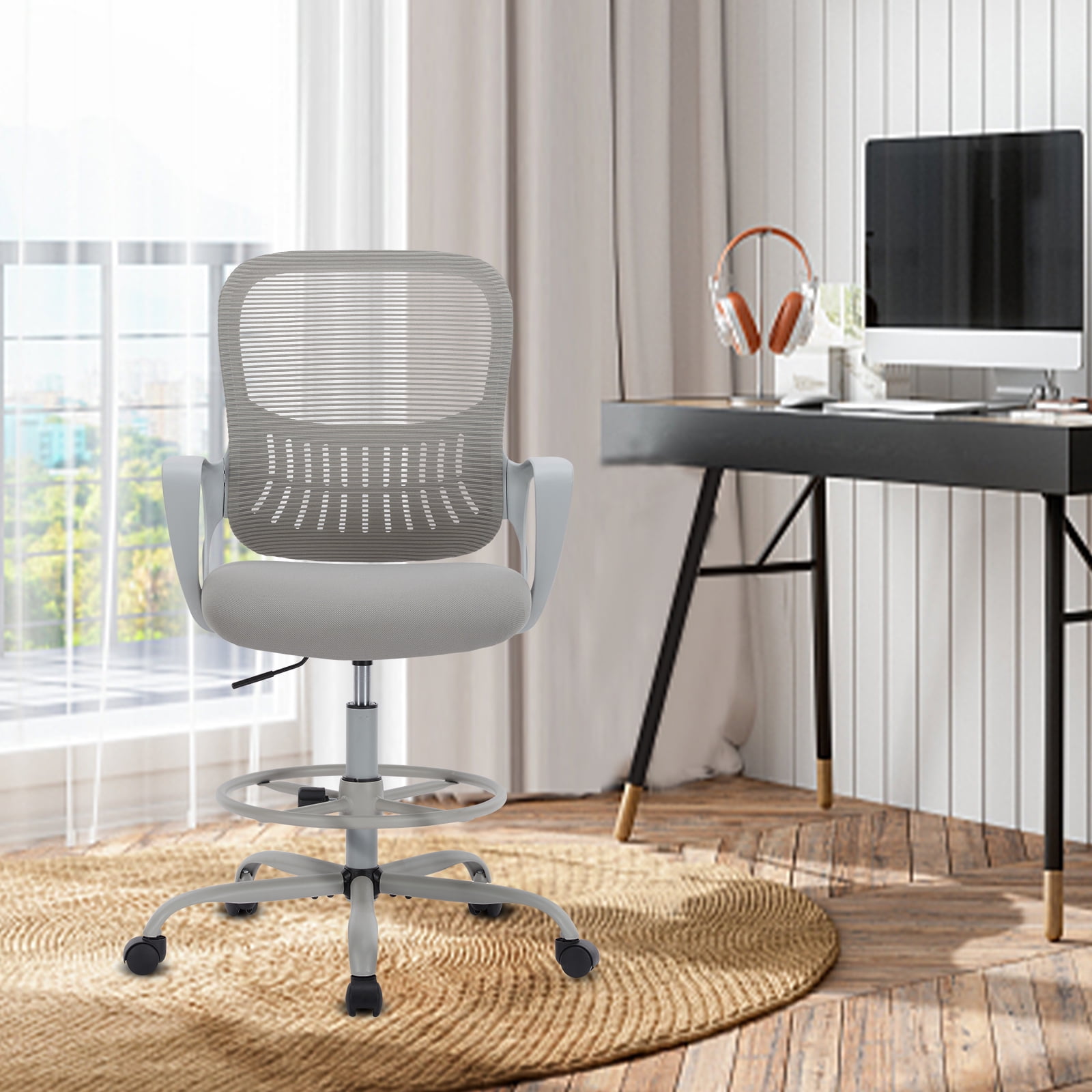 JOINSUN Office Chair, Ergonomic Tall Mesh Office Chair with Storable ...