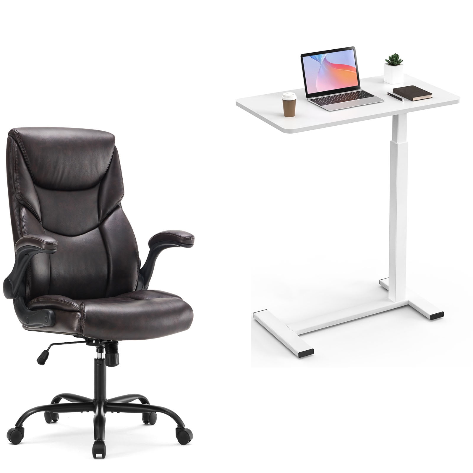 GIANNA Overbed Bedside Table & Chair, Adjustable Hospital & Home Use ...