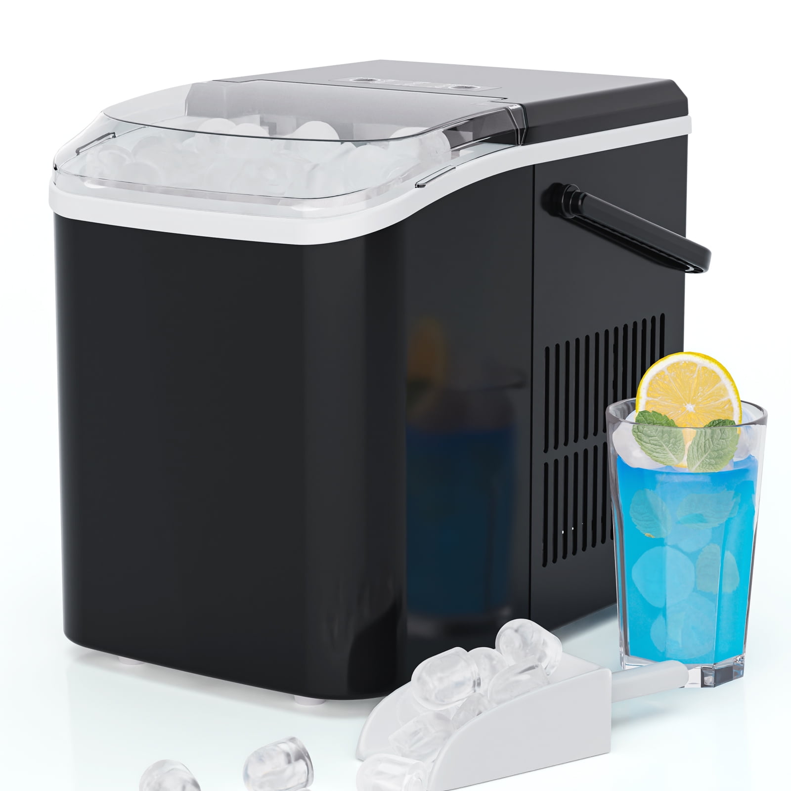 GIANNA Portable Ice Maker Machine, Two Ice Sizes, Self-Cleaning ...