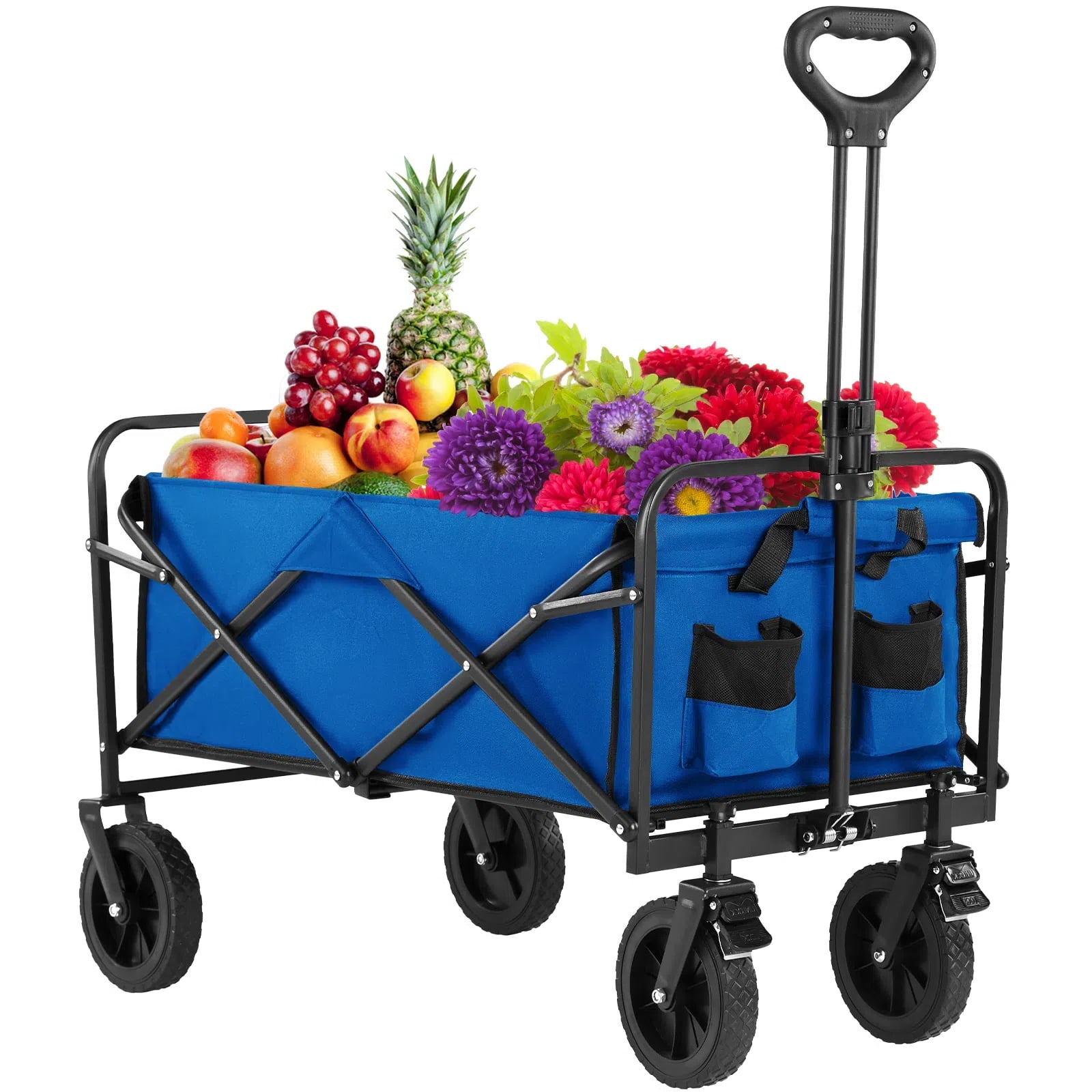 Free Shipping! Gianna Portable Folding Shopping Wagon Cart with Drink ...
