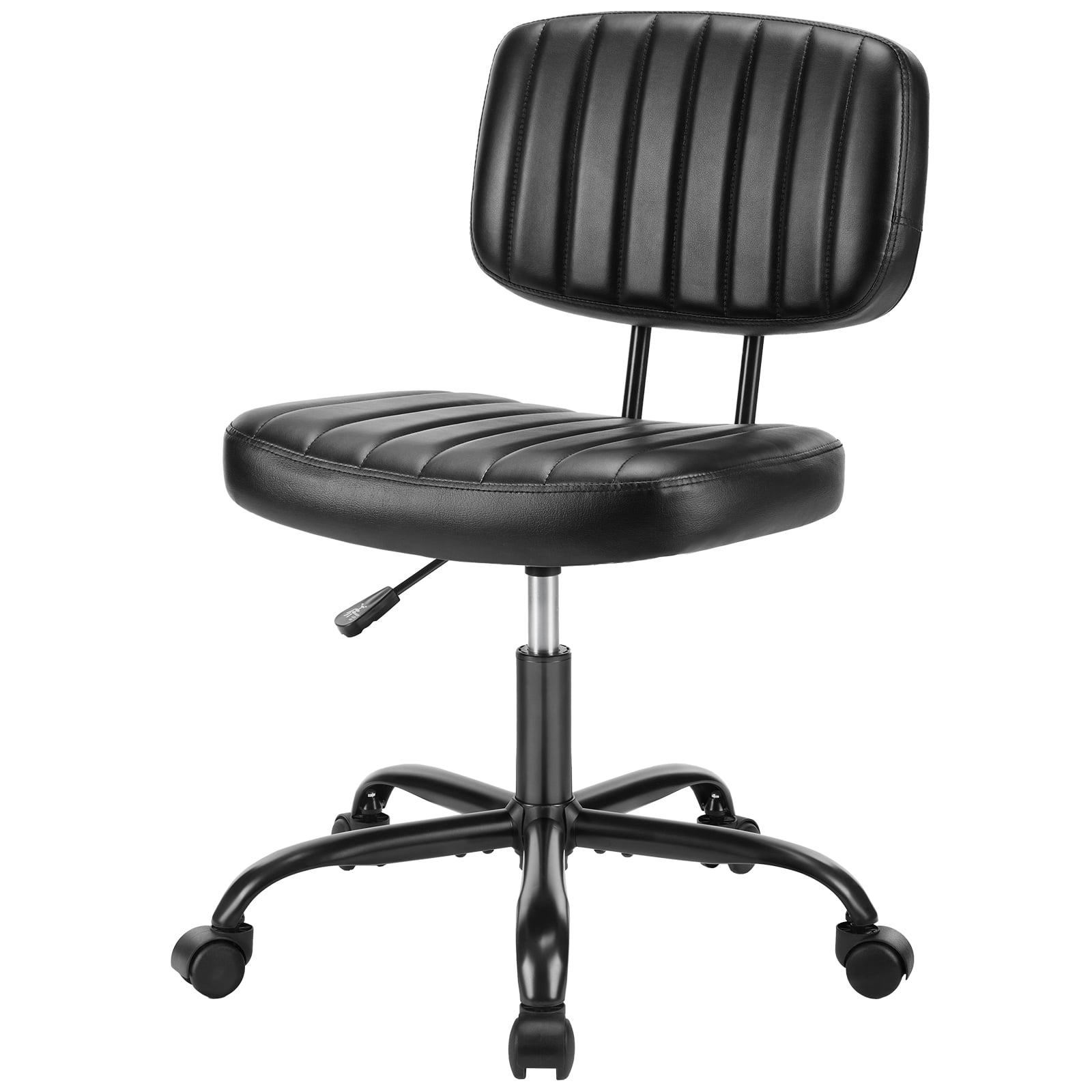 Gianna Armless Office Desk Chair with Comfy Lumbar Support, Adjustable ...