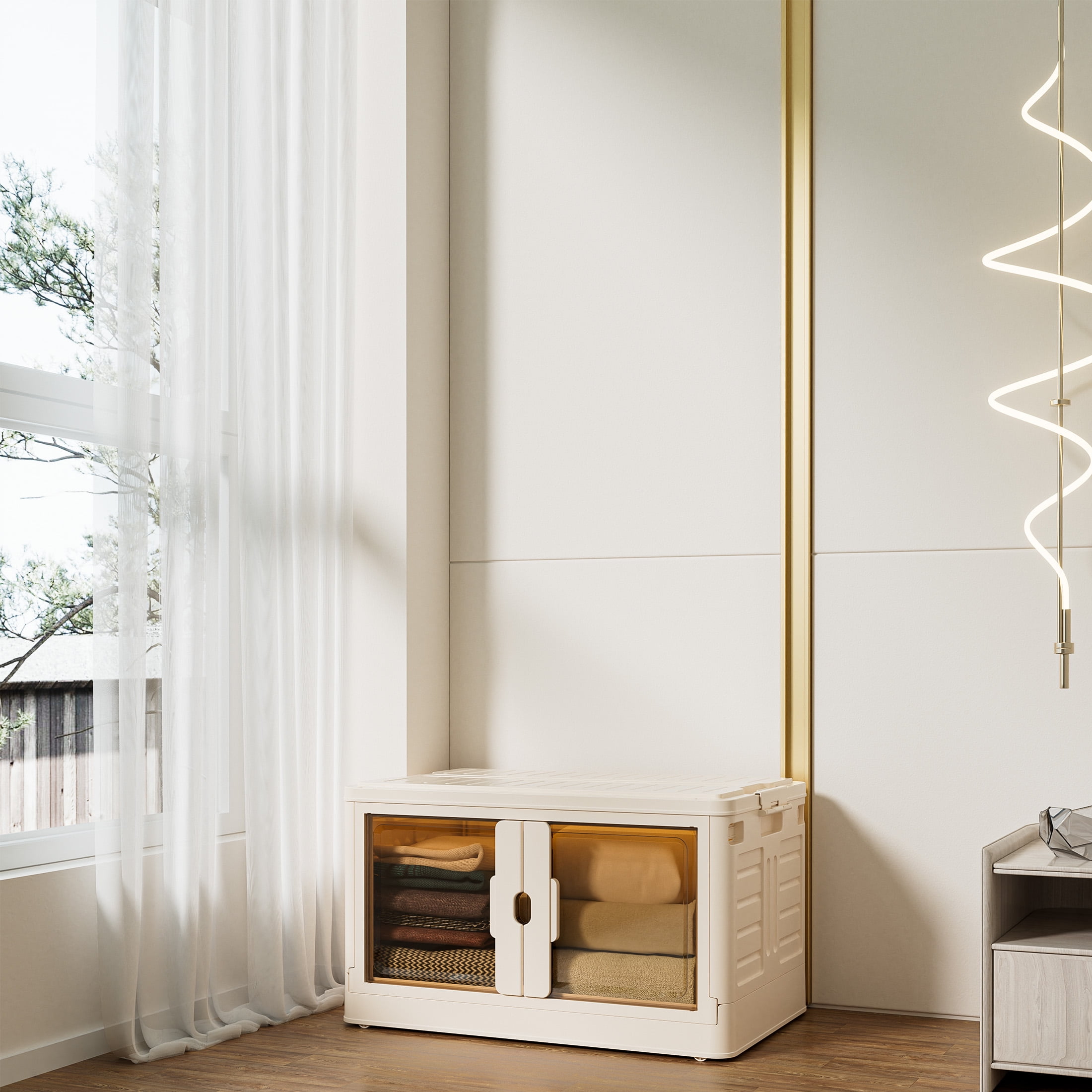 GIANNA Stackable Storage Bins with Lids and Wheels, 19 Gal/76QT ...