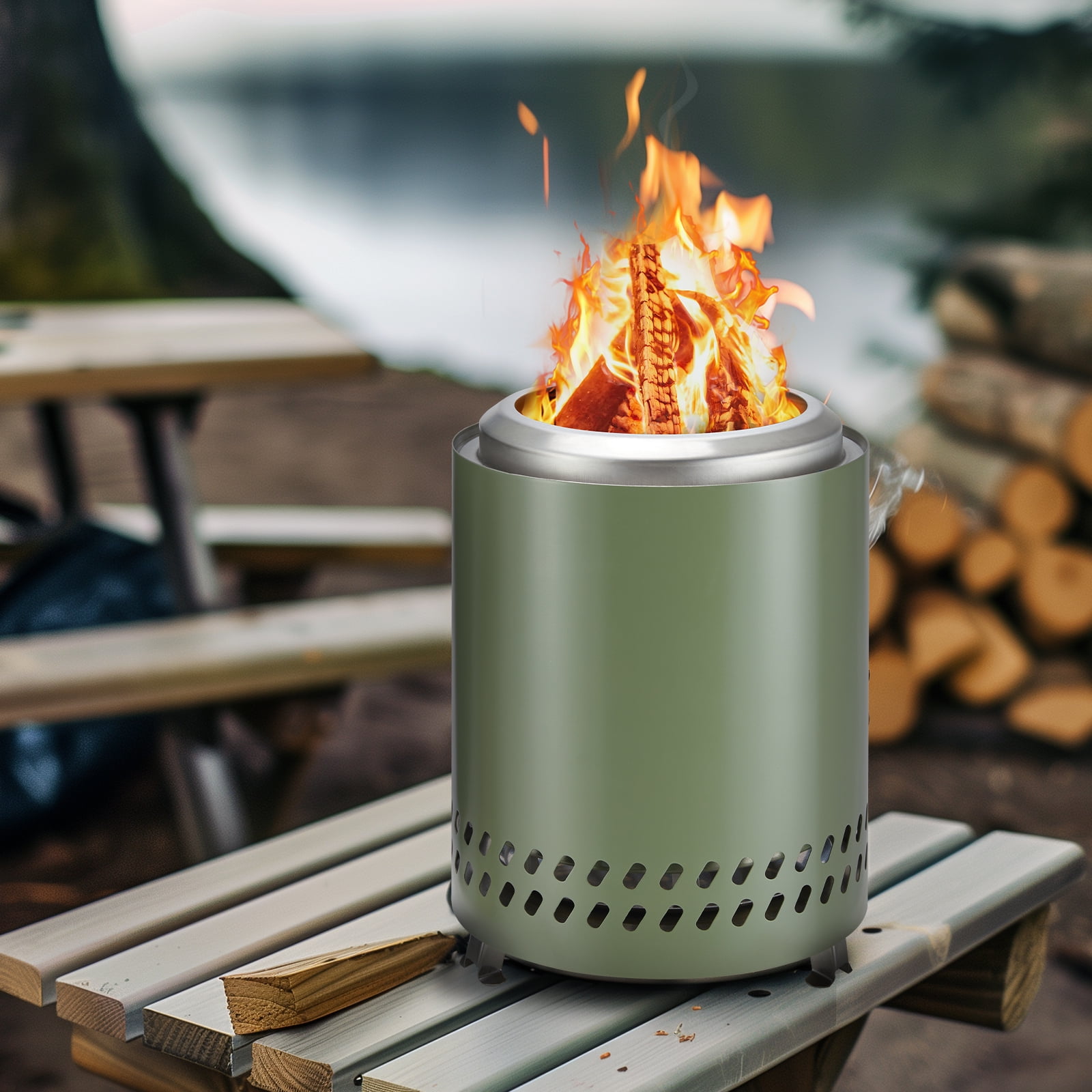 GIANNA Tabletop Fire Pit Camping Stove - Compact & Portable - Walmart.com
