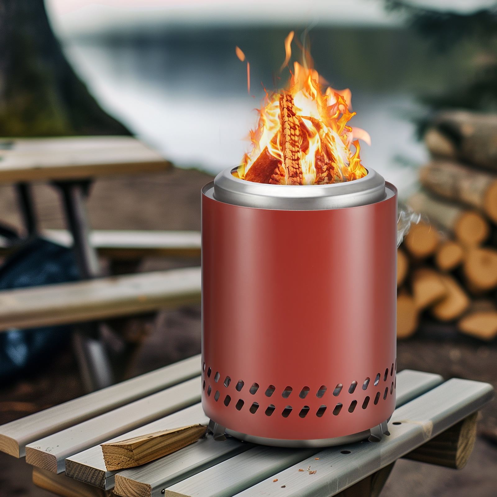 Gianna Tabletop Fire Pit 9.5x7.1in, Portable Campfire Grill for Outdoor ...