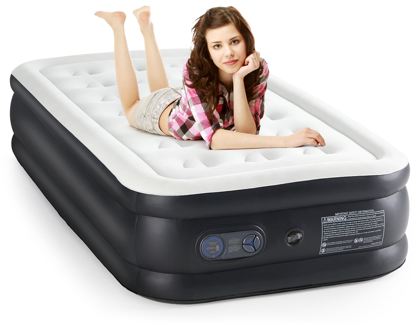 Free Shipping! Gianna Twin Size 16 Inch Inflatable Air Mattress with ...