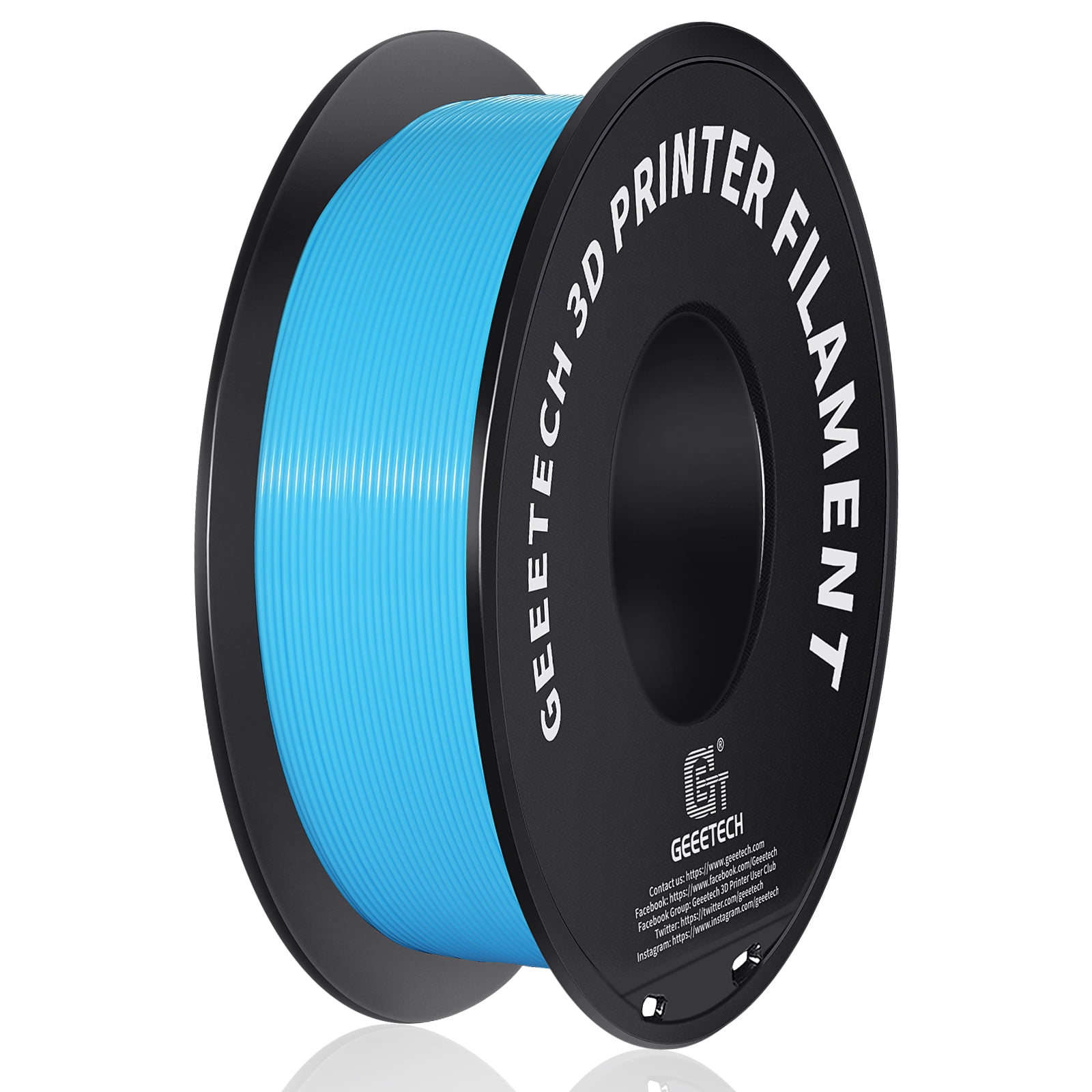 GEEETECH PLA 3D Printer Filament 1.75mm Water Blue, Dimensional Accuracy +/-0.03mm, 1kg (2.2lbs ...