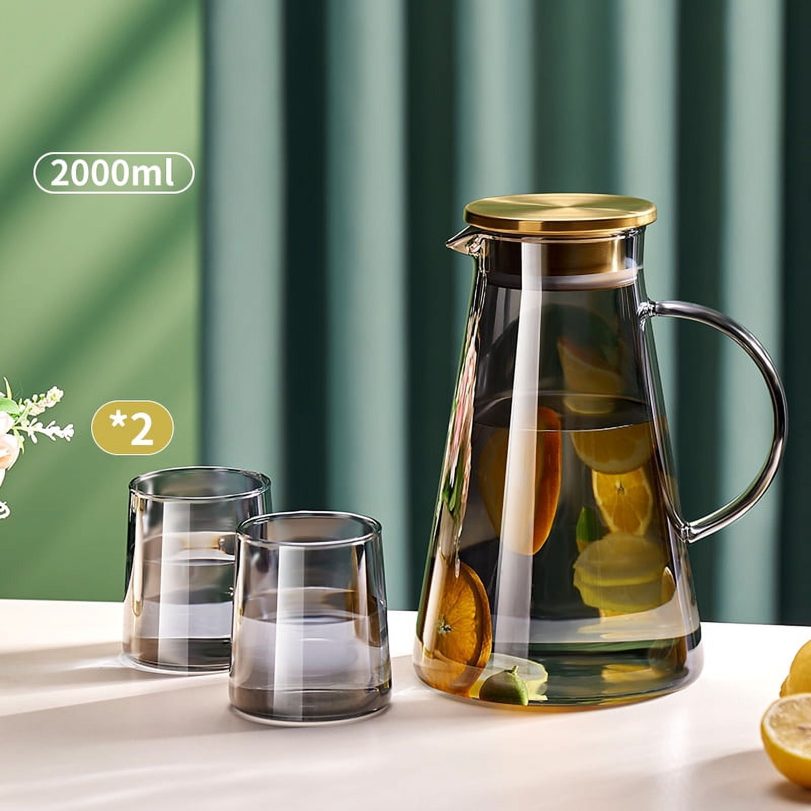 GIANXI Cold Glass Water Jug Transparent Heat Resistant Water Pot With ...