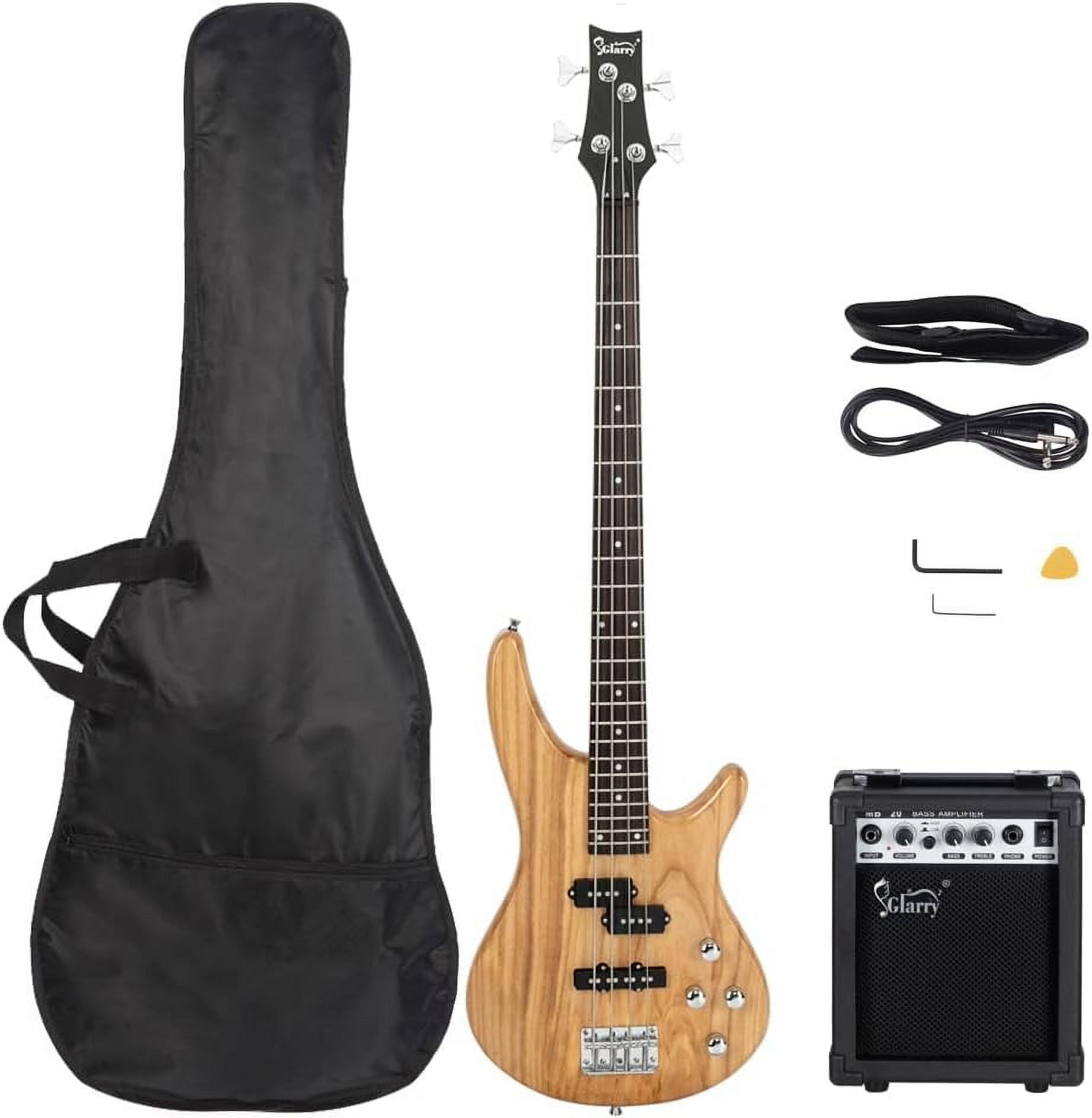 GIB Series 4 String Electric Bass Guitar Beginner Kit Full Size with ...