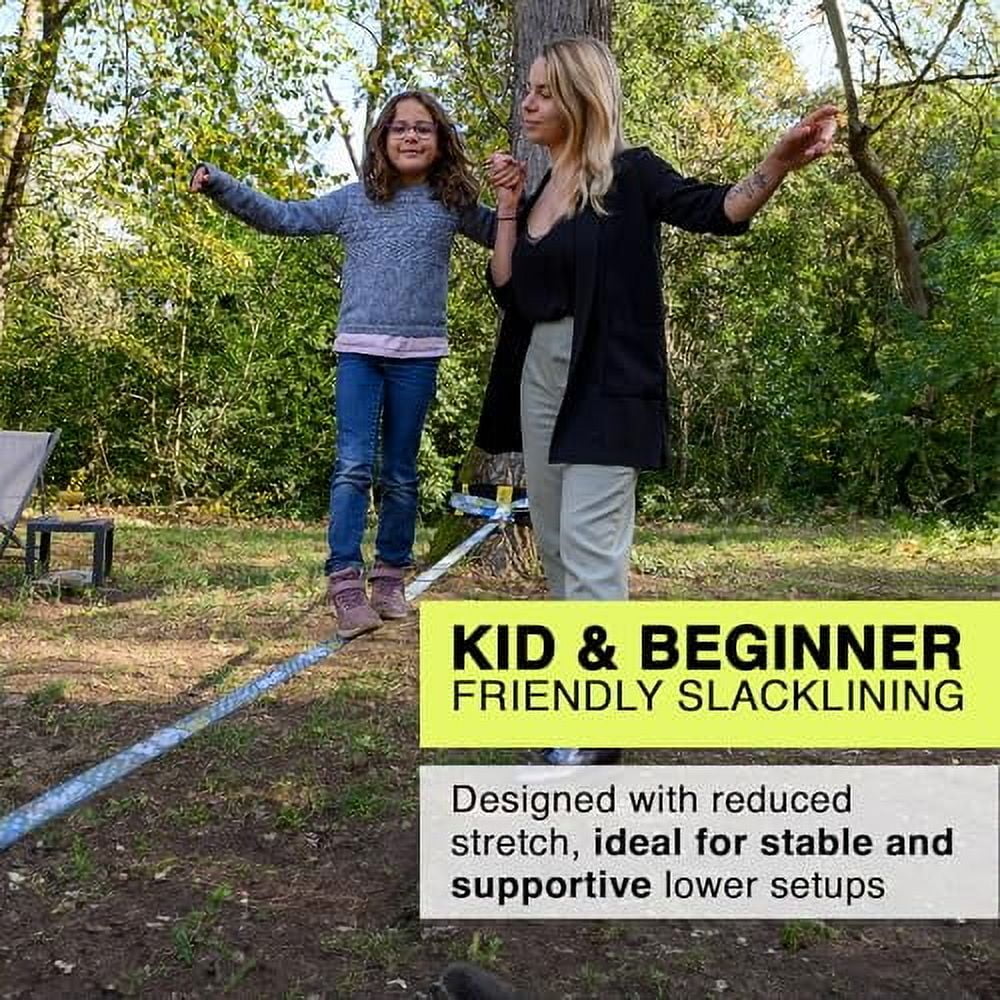 GIBBON FunLine Slackline with TreeWear - Beginner & Kids Slack Line ...
