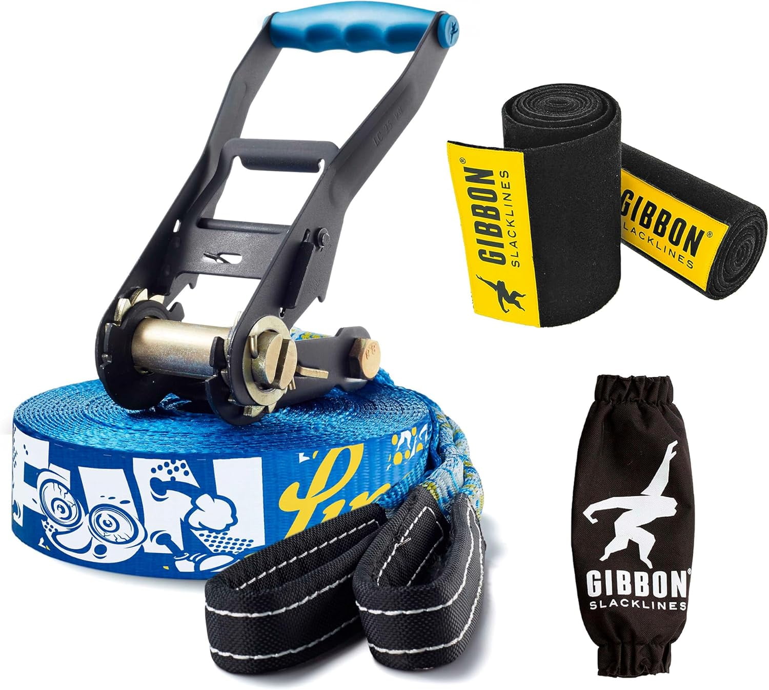 GIBBON FunLine Slackline with TreeWear - Beginner & Kids Slack Line ...