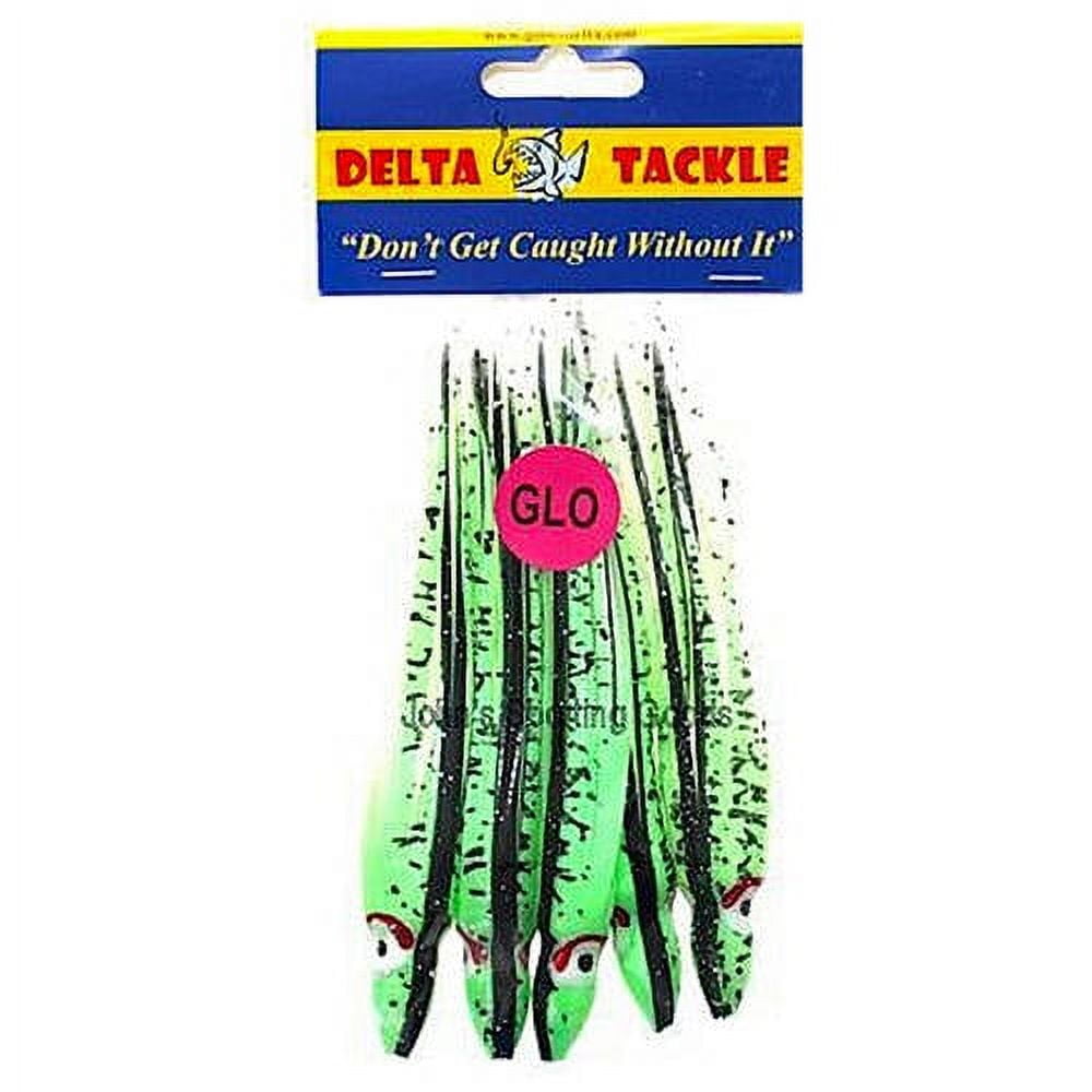 GIBBS Delta Tackle 06882 4.5-Inch Glow Green and Black Squid Fishing ...