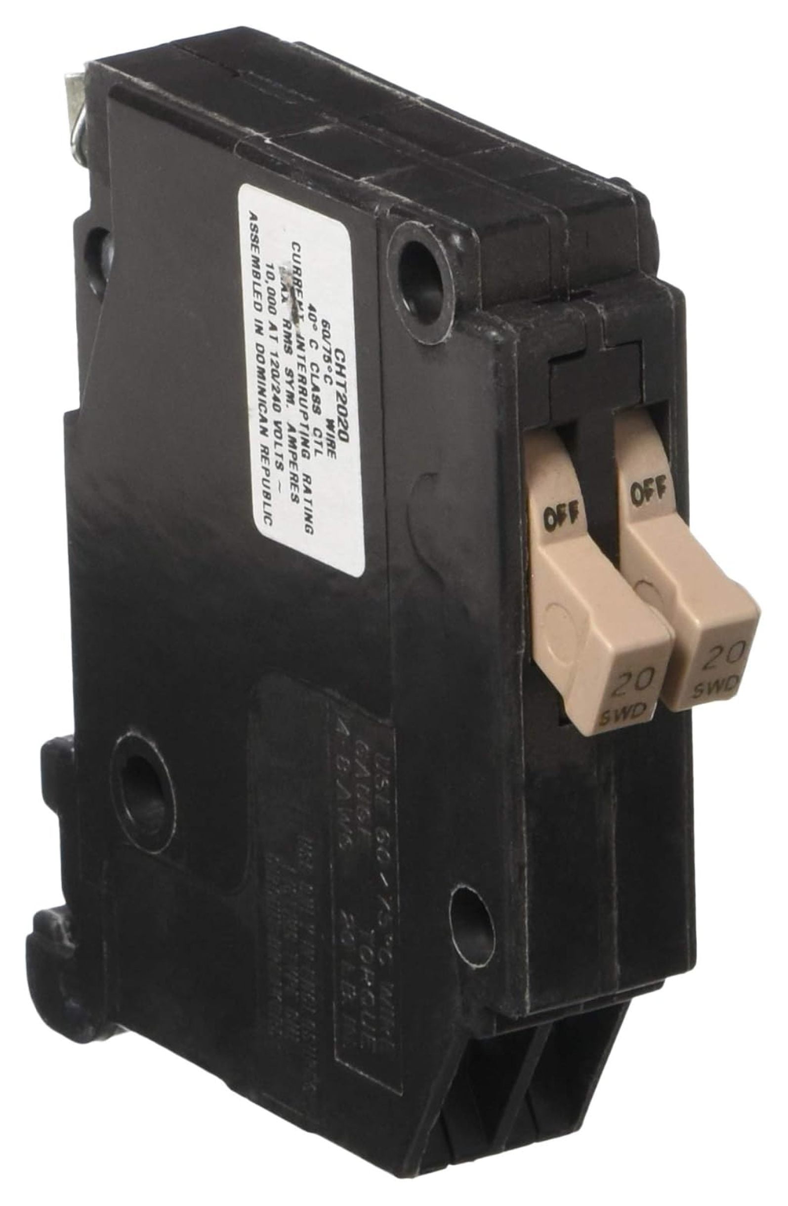 GIDDS-606124 Ch Series Single-Pole Breaker, 3/4 In, 120 Vac, 20 Amps ...