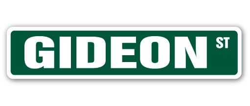 GIDEON Street Sign Childrens Name Room Sign | Indoor/Outdoor | 36" Wide ...