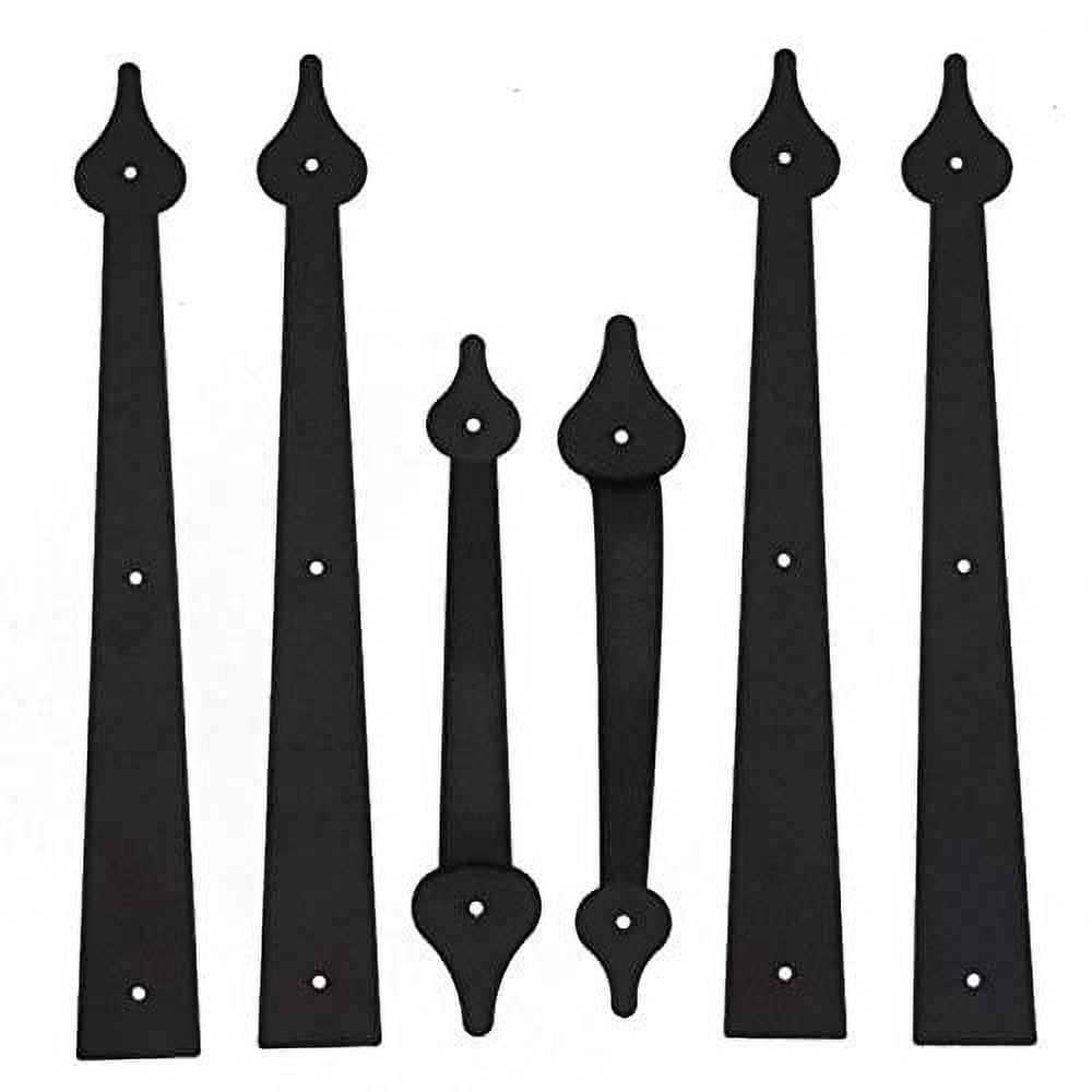 GIFSIN Decorative Garage Door Hinges Handles Hardware Kit Metal Gate ...