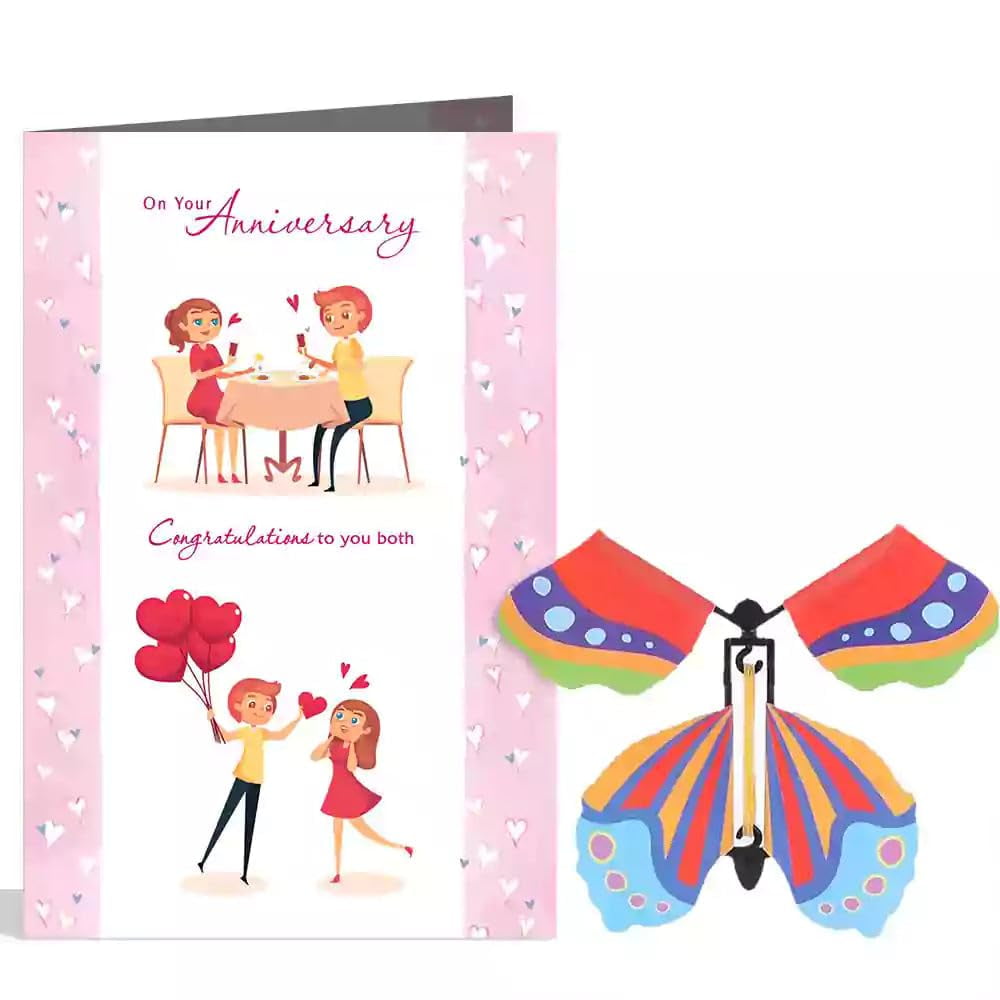 GIFT MY PASSION Butterfly Card Happy Anniversary Greeting Card for ...