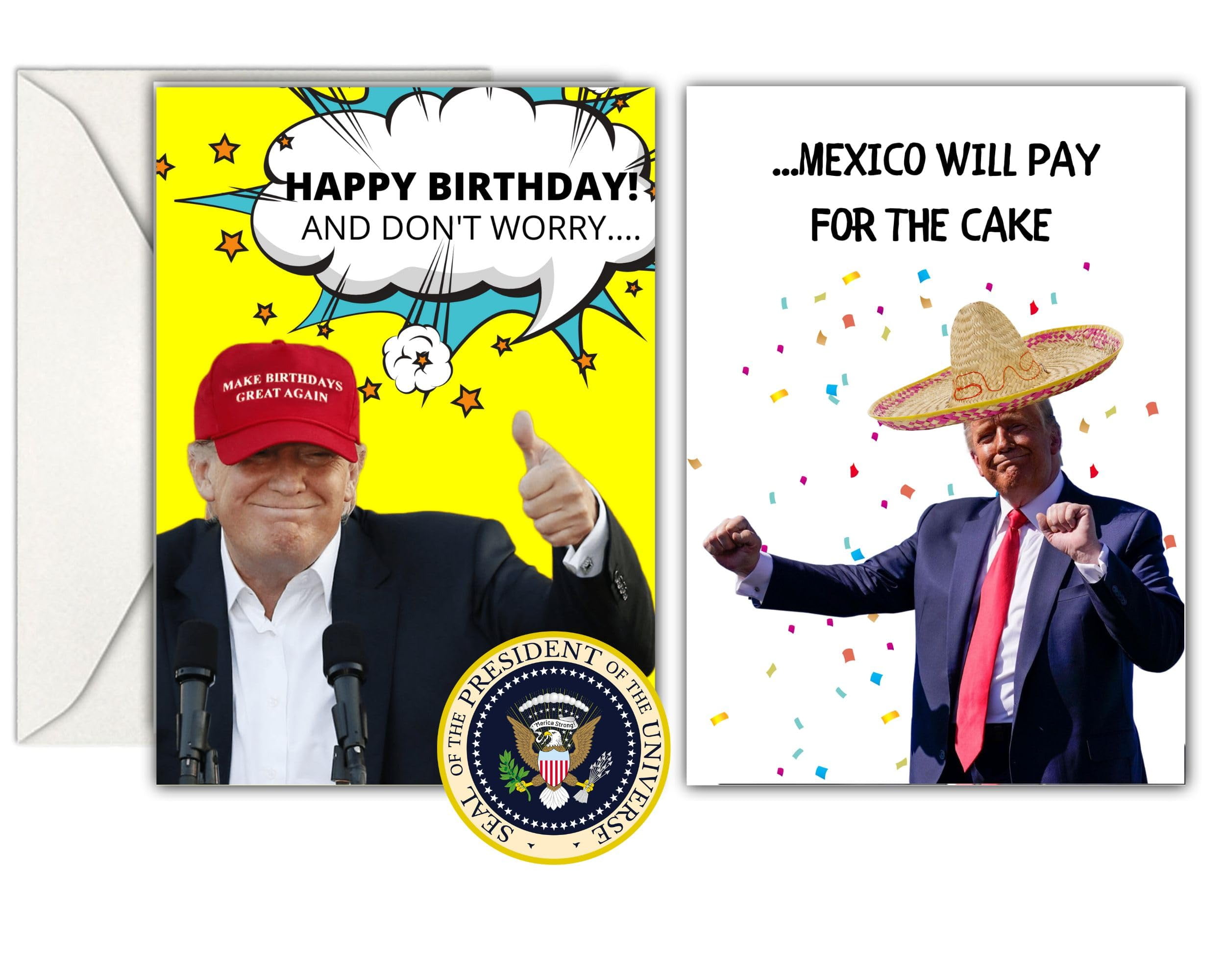 GIFTING GIGGLES Funny Donald Trump Birthday Card | Political Birthday Cards | Great President ...