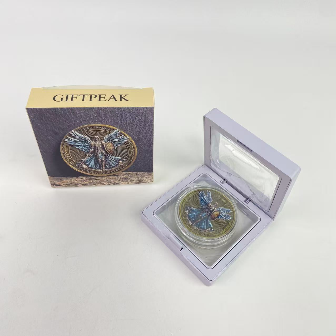 GIFTPEAK Commemorative medals,Protect Us Patron Saint of Travelers ...