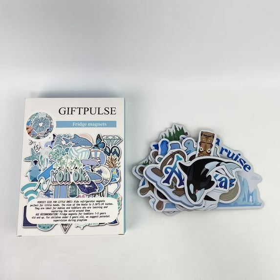 GIFTPULSE Fridge magnets,Magnets Decoration Blue Refrigerator Magnets ...