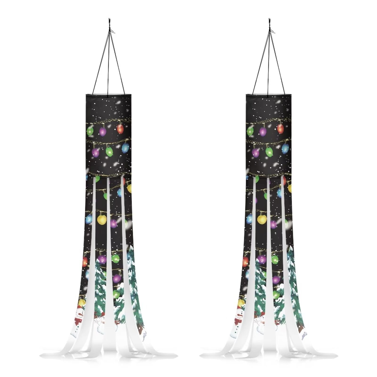 GIFTPUZZ Christmas Tree Light Home Decor Windsock Decorations Hanging ...