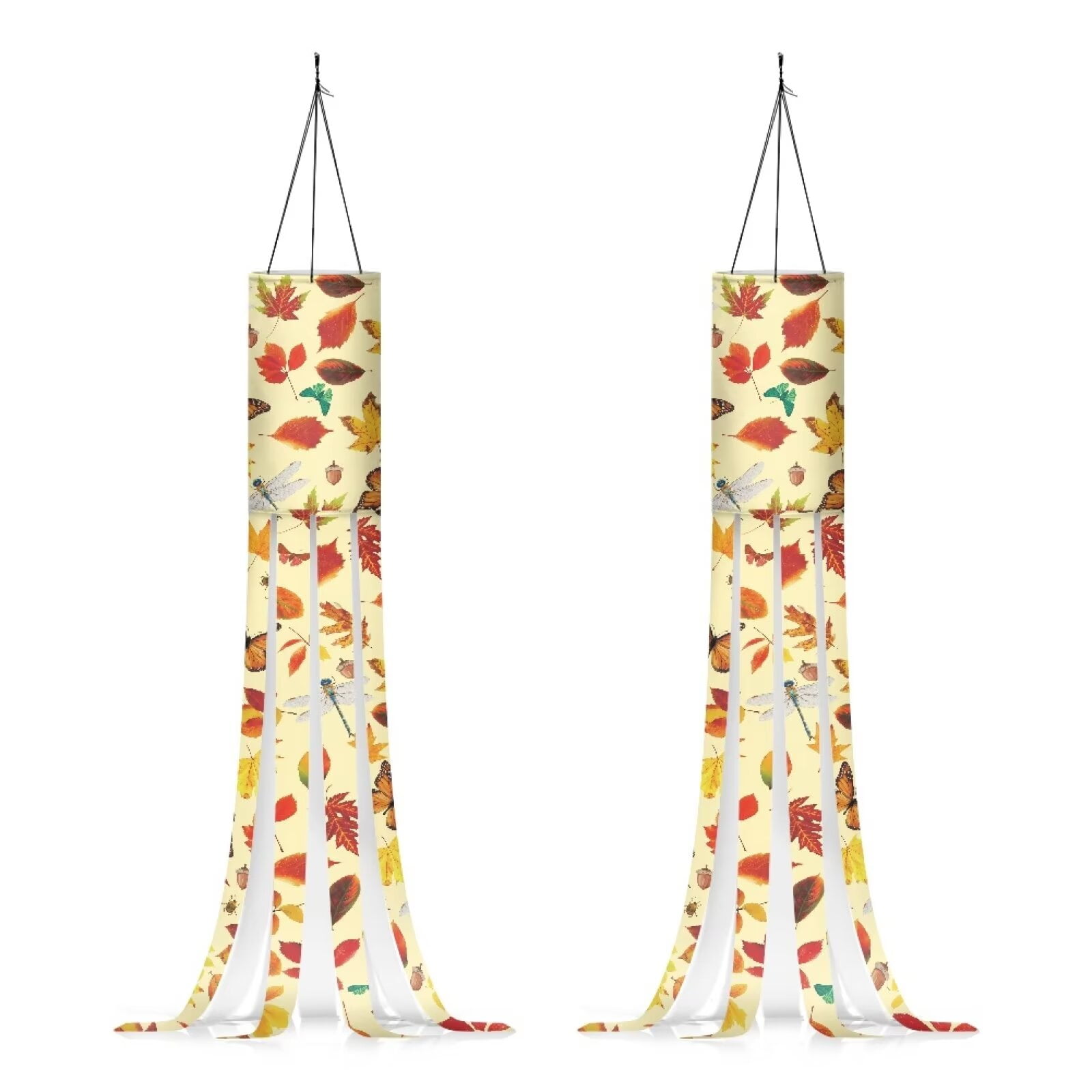 GIFTPUZZ Fall Leaves Yellow Hanging Decorations Holiday Outdoor ...