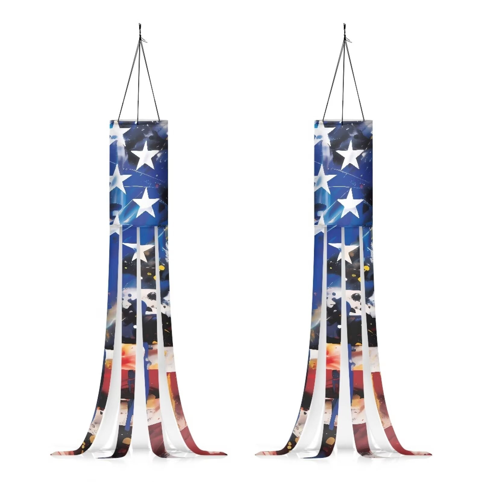GIFTPUZZ Fashion US Flag Print Windsock Outdoor Durable 40 Inch ...