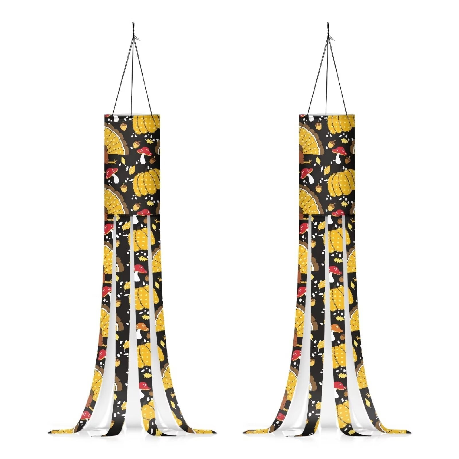 GIFTPUZZ Pumpkin Mushroom Windsocks Hanging Decorations Home Outdoor ...