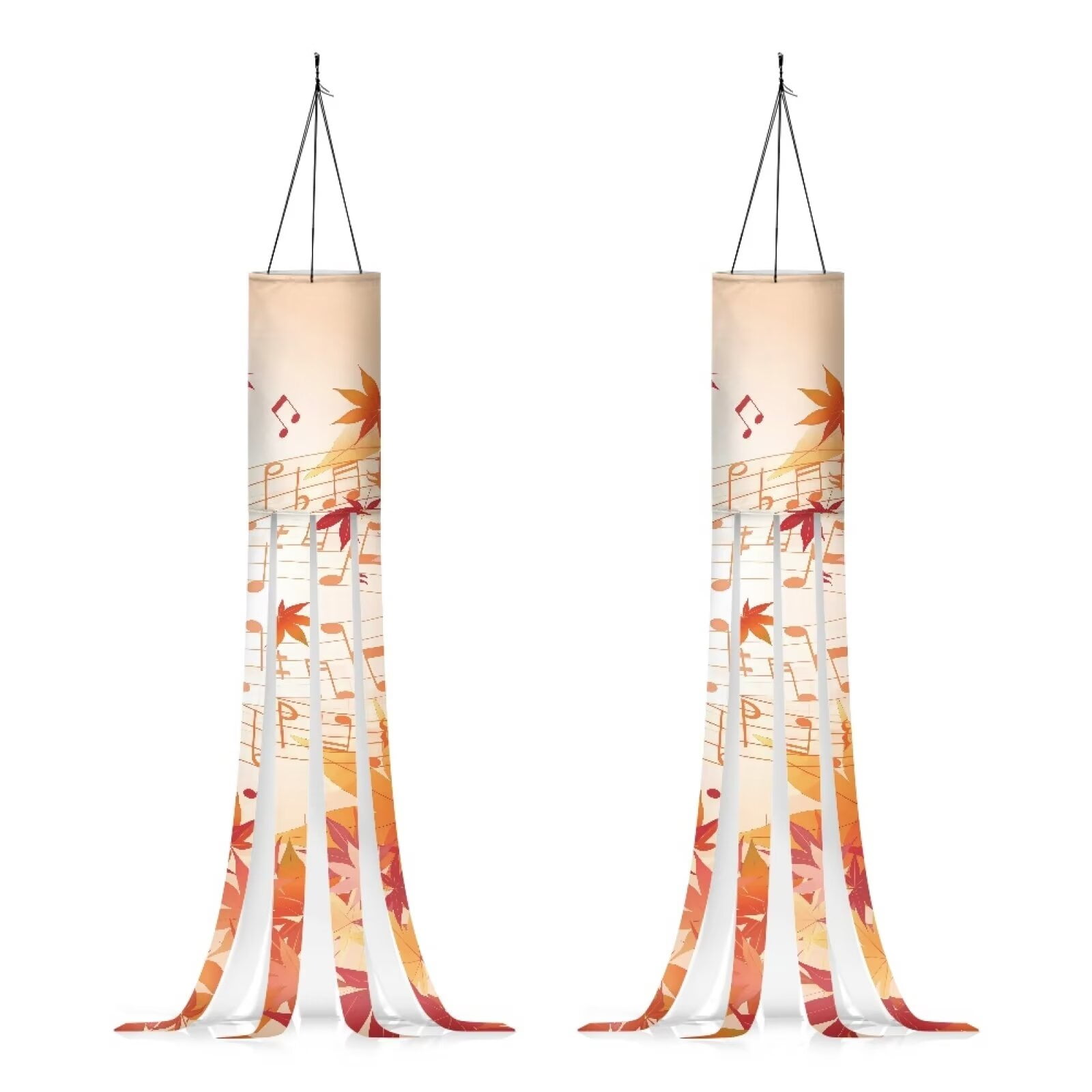 GIFTPUZZ 2 Pieces Windsock Fall Leaves Music Windsock Flag Windsock ...