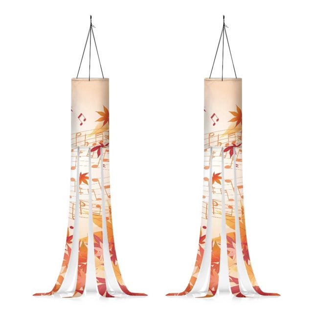 GIFTPUZZ 2 Pieces Windsock Fall Leaves Music Windsock Flag Windsock ...