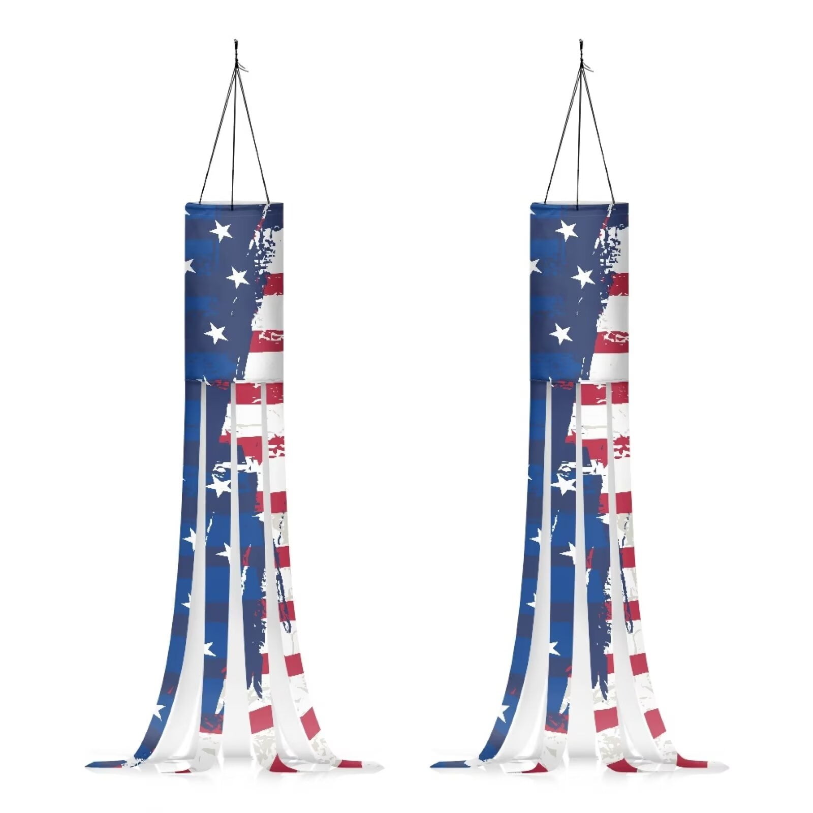 GIFTPUZZ American Flag Pattern Windsock Outdoor Durable 40 Inch ...