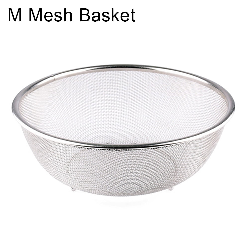 GIFZES Stainless Steel Drain Mesh Strainer Bowl Fruit Rice Sieve ...