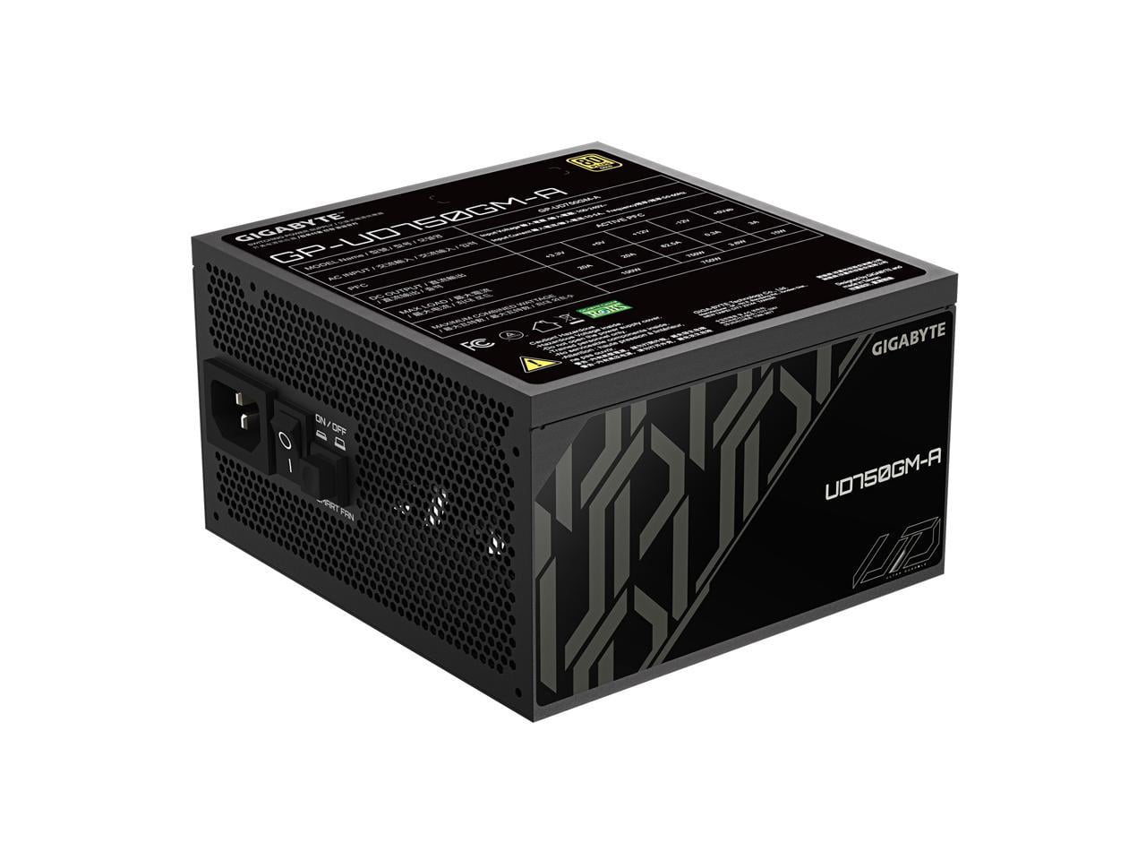 GIGABYTE 750W PSU - 80 Plus Gold Certified - Fully Modular Power Supply ...
