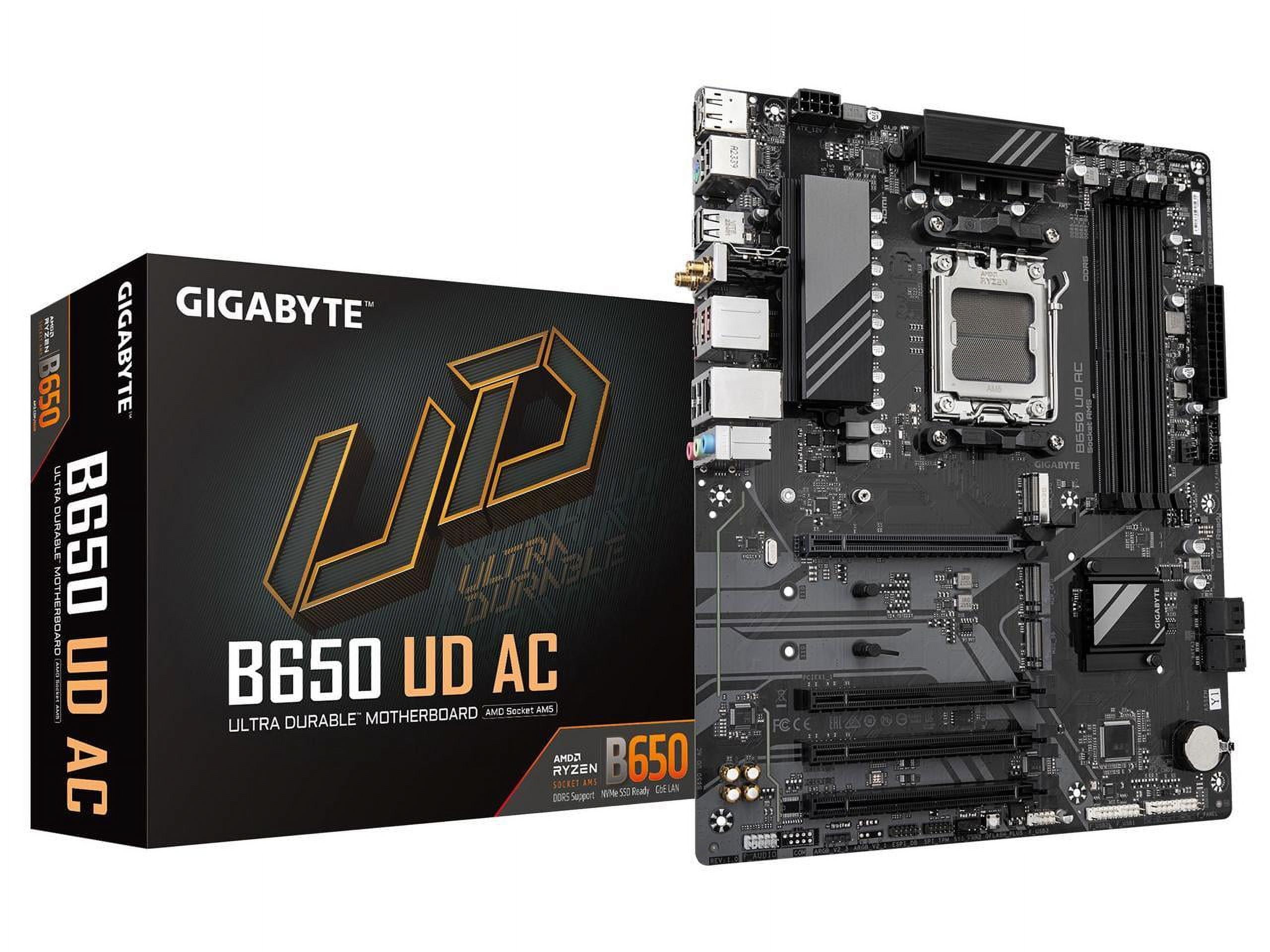 GIGABYTE B650 UD AC (rev. 1.0) AM5 LGA 1718 AMD B650 ATX Motherboard ...