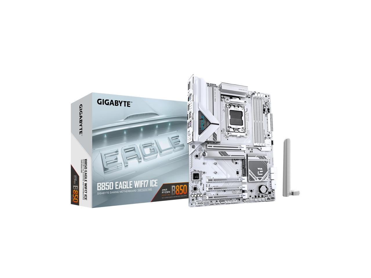 GIGABYTE B850 EAGLE WF7 ICE AM5 AMD B850 ATX Motherboard - Walmart.com