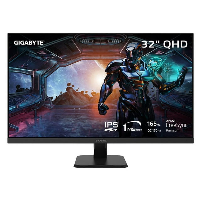 "GIGABYTE GS32Q 32"" QHD IPS Gaming Monitor, 165Hz/OC 170Hz, 1ms ...