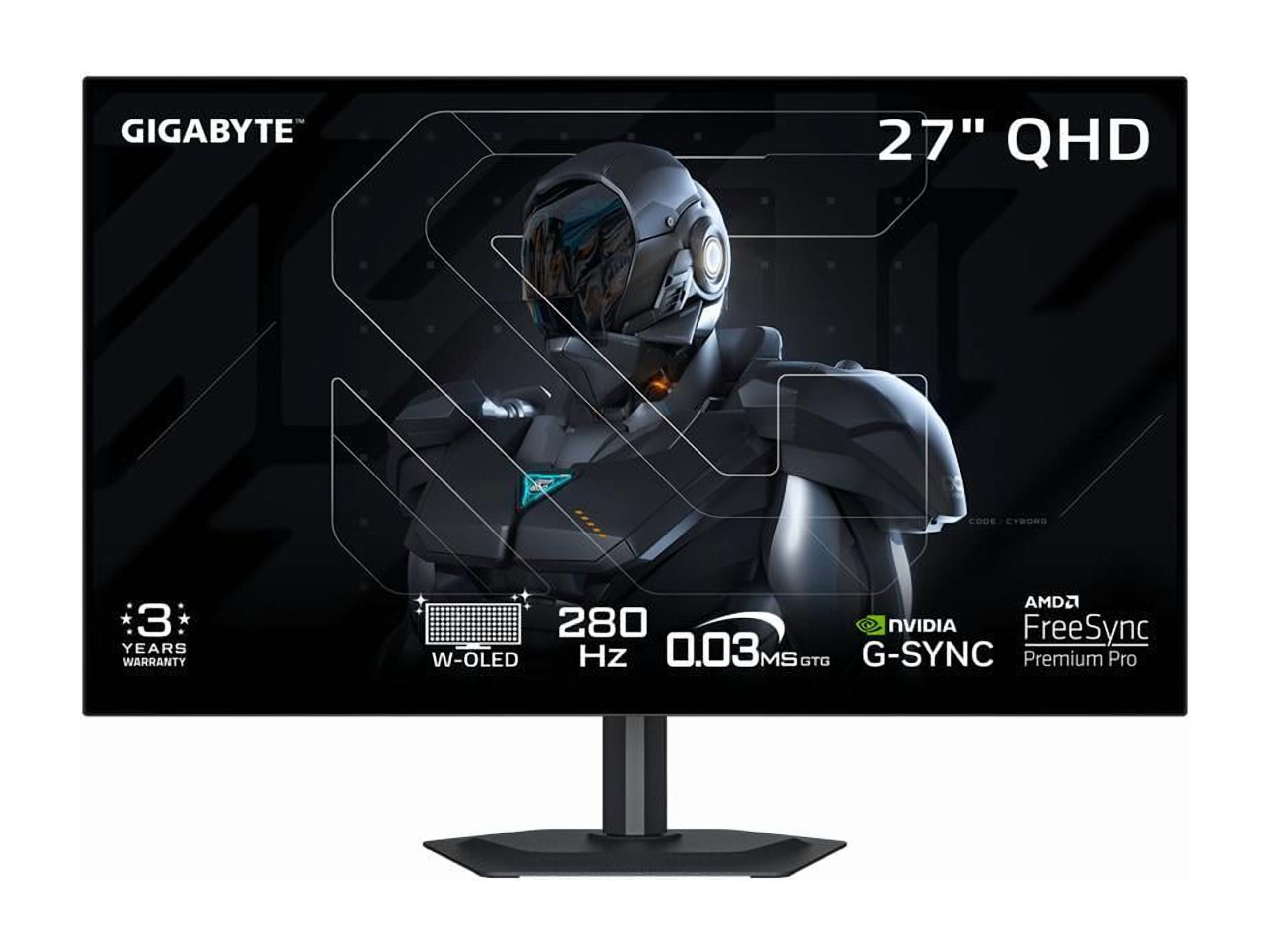 GIGABYTE MO27Q28G 27" W-OLED Gaming Monitor QHD 2560x1440 280Hz 0.03ms ...