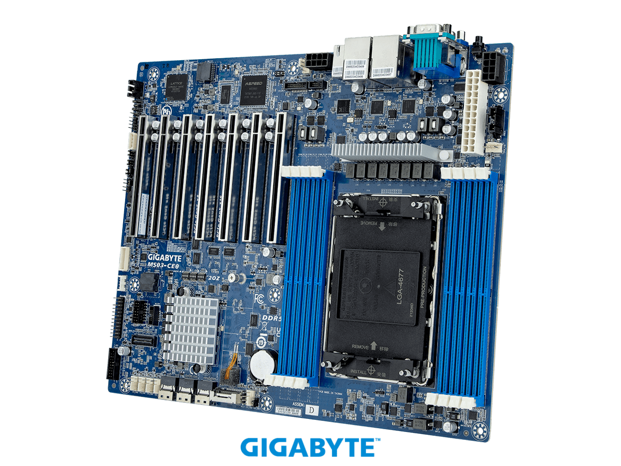 GIGABYTE MS03-CE0 ATX Server Motherboard, 4th Gen. Intel® Xeon® Scalable Processors, Single ...